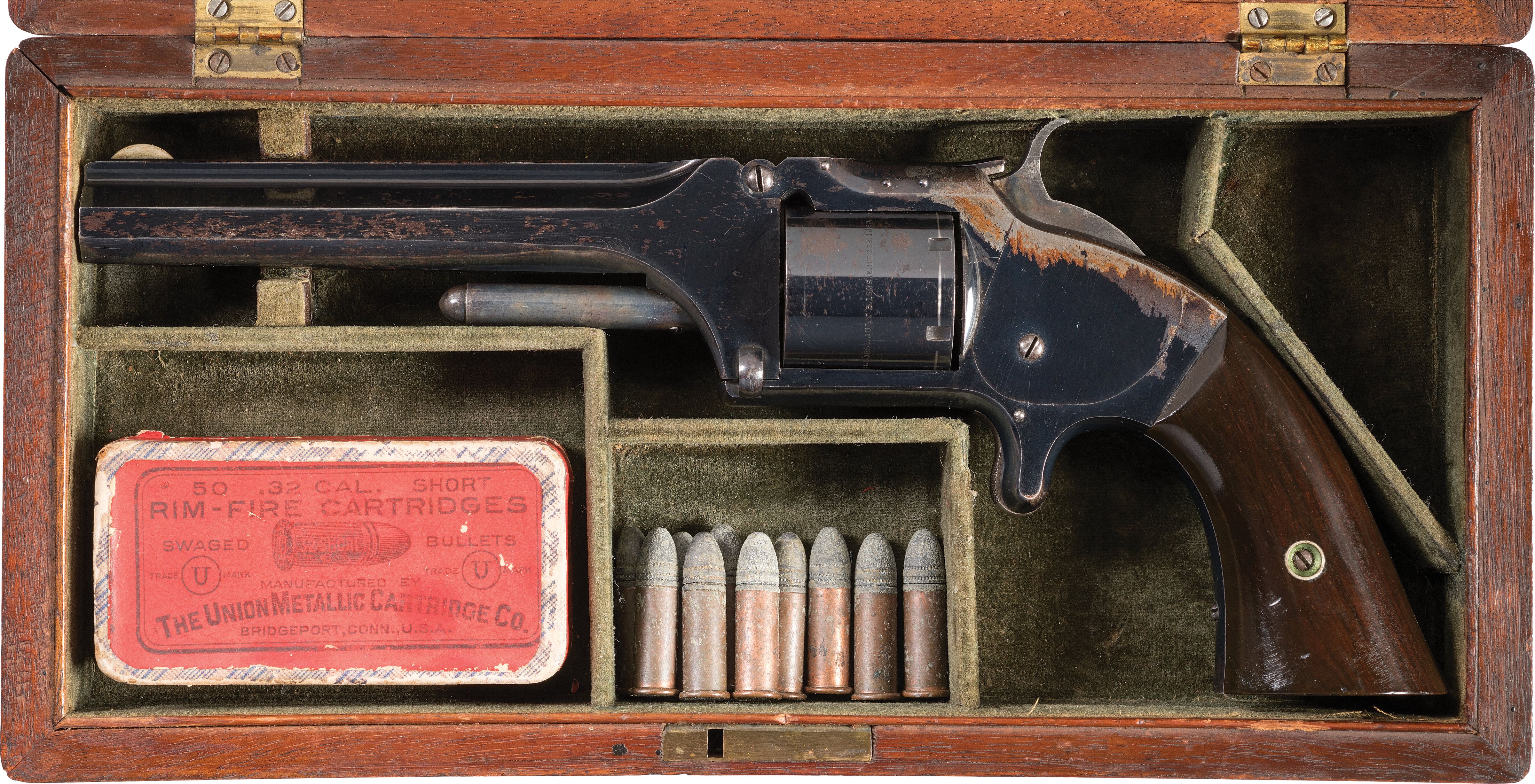 Cased S&W Number Two Army Revolver with Rare Five Inch Barrel | Rock ...
