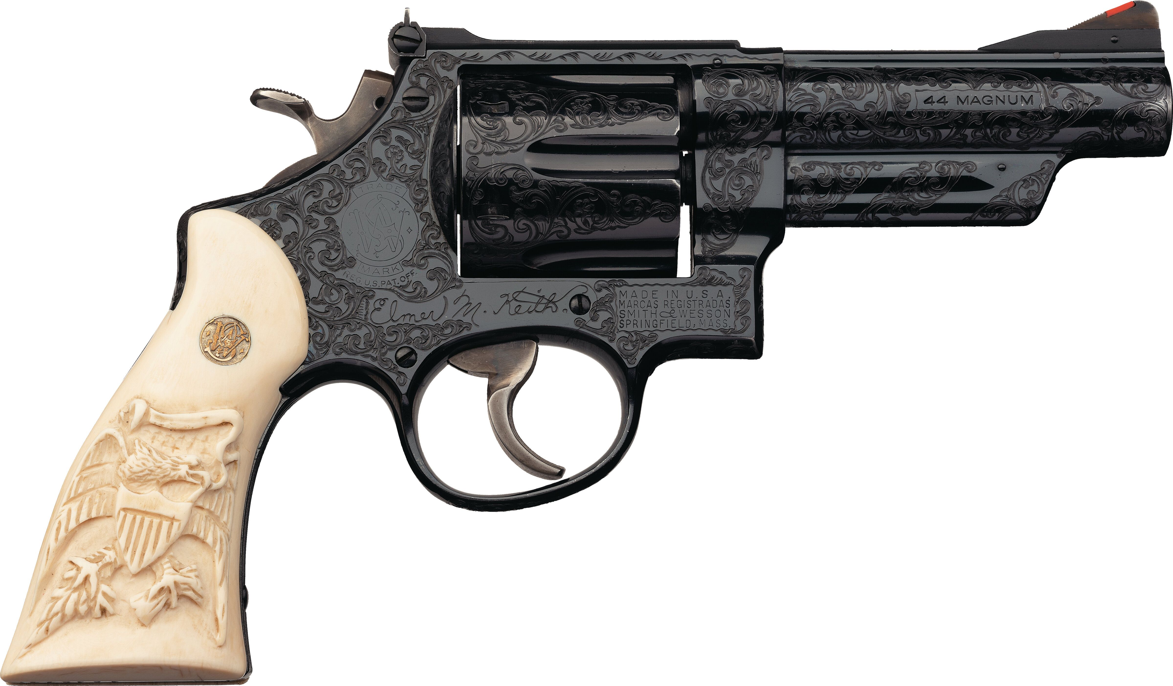 Historic Elmer Keith's Presented Engraved S&W 44 Magnum Revolver | Rock ...
