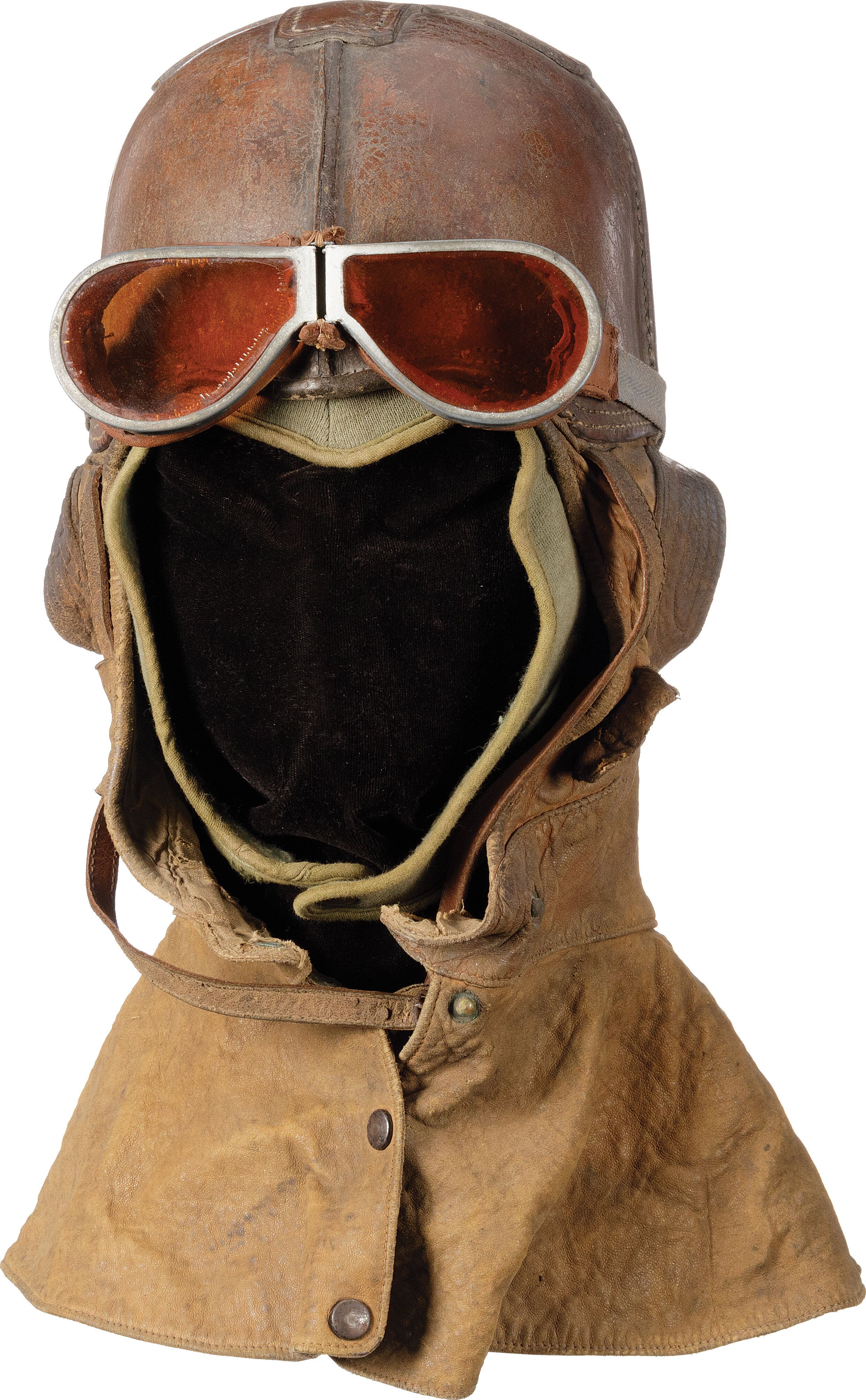 Identified U.S. Army Air Service Hard Leather Flight Helmet | Rock ...