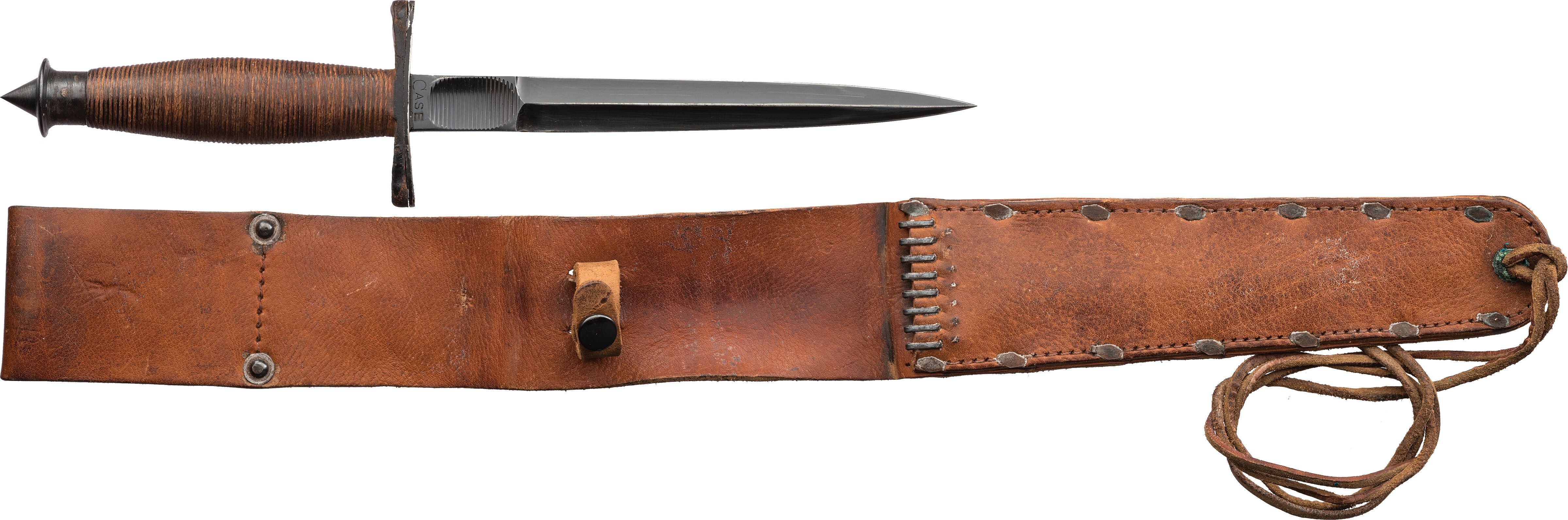 Attractive Case V-42 Stiletto with Sheath | Rock Island Auction