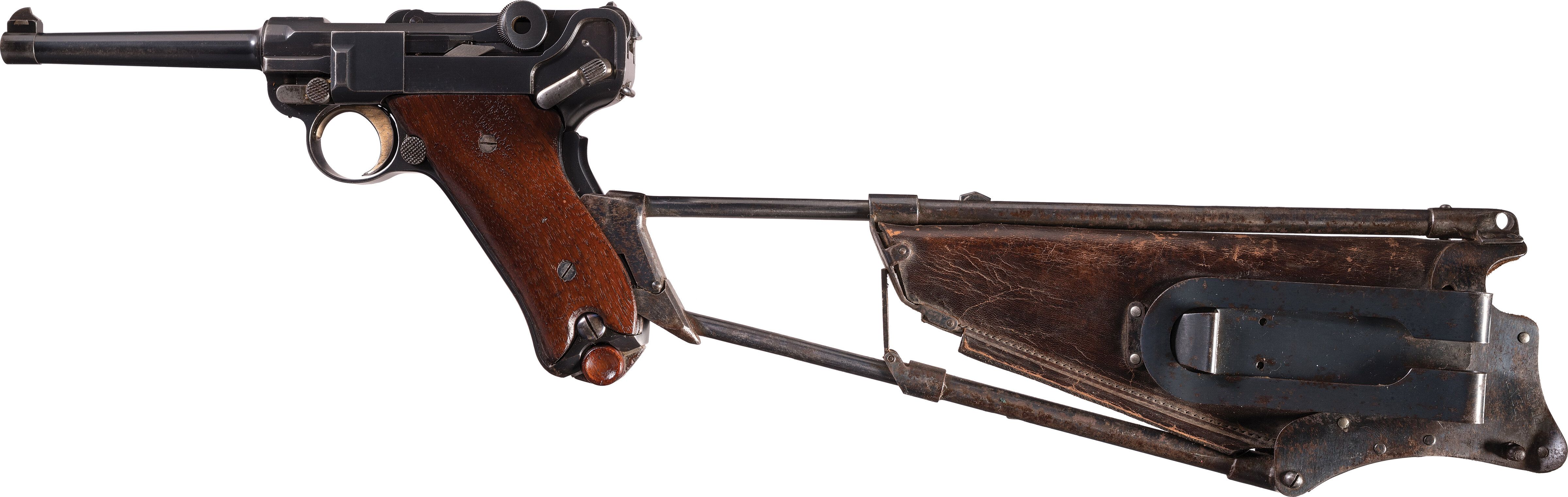 DWM 1900 American Eagle Luger Pistol with Ideal Stock/ Holster | Rock ...
