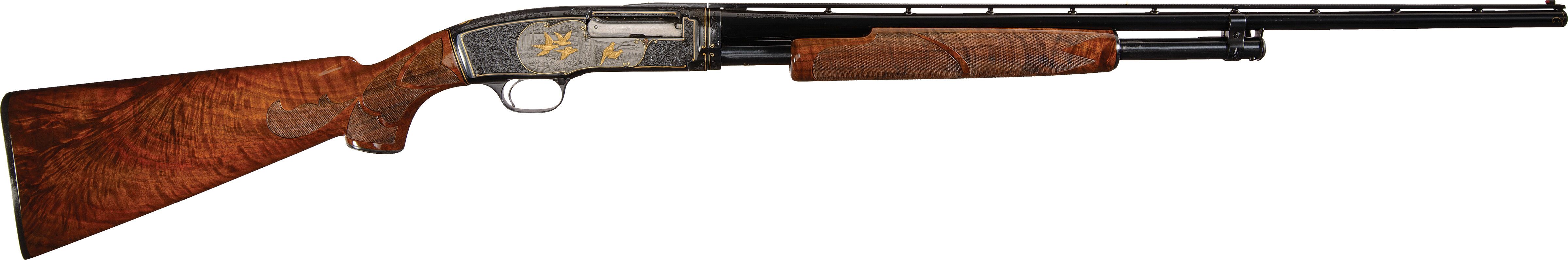 Angelo Bee Engraved and Inlaid Winchester Model 42 Shotgun | Rock ...