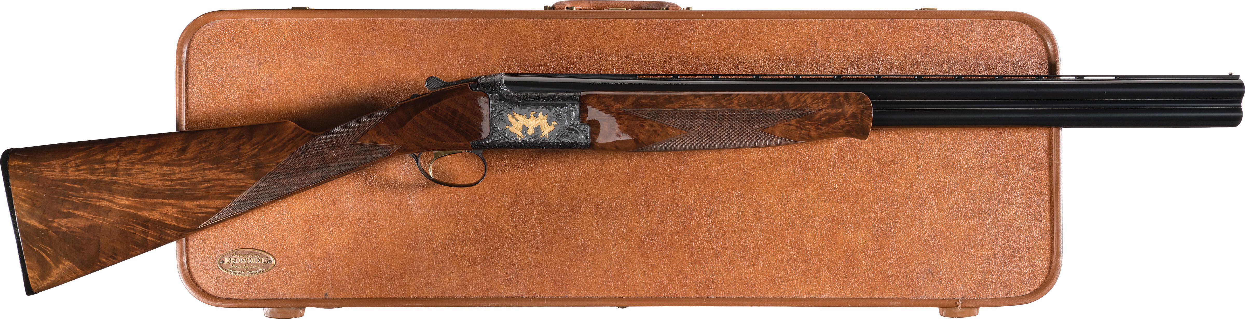 Engraved and Gold Inlaid Browning Citori Shotgun with Case | Rock ...