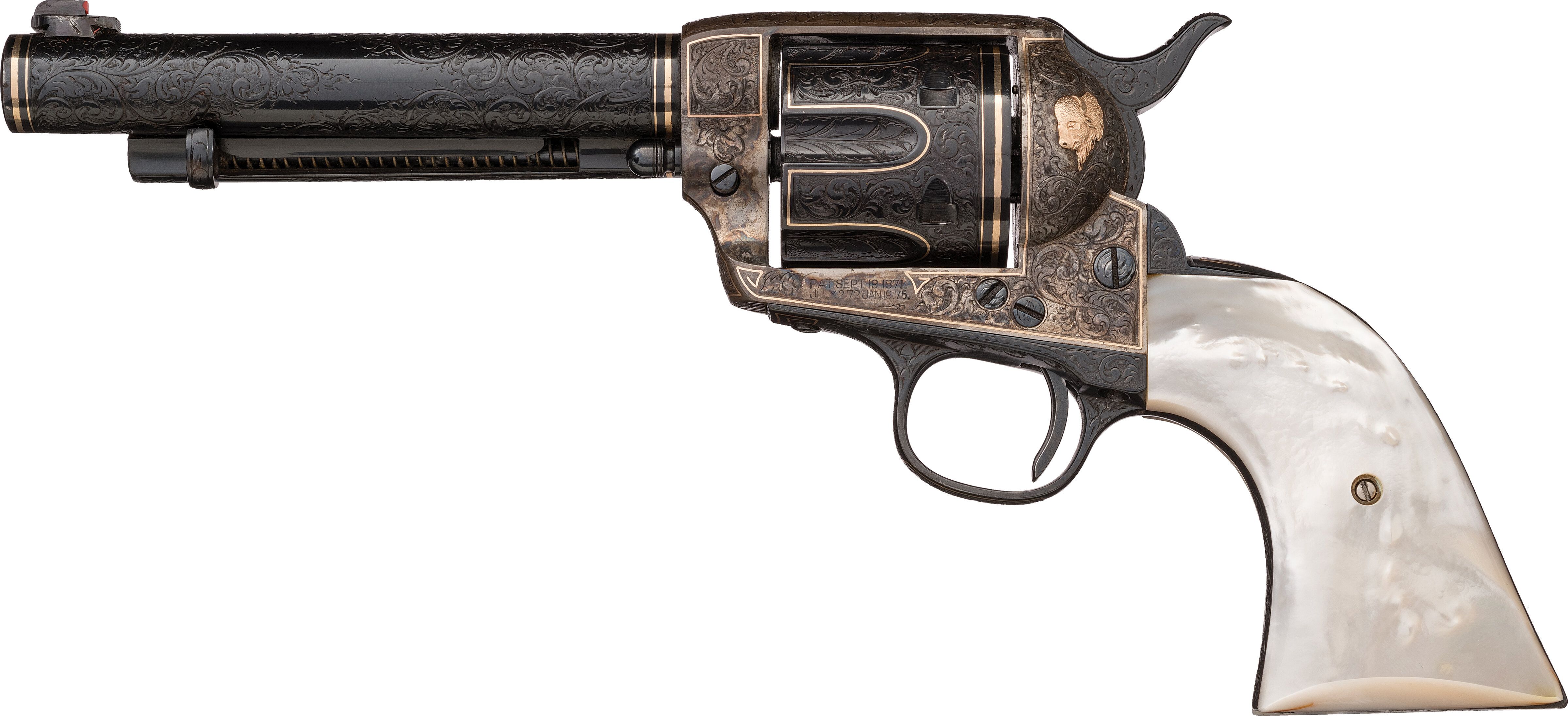 Alvin White Exhibition Engraved Inlaid Colt Single Action Army | Rock ...