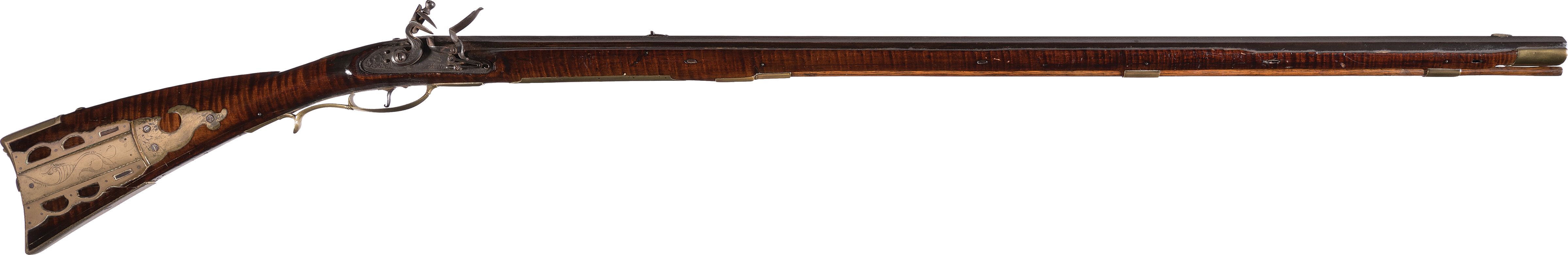 S. Miller Signed Flintlock America Long Rifle | Rock Island Auction
