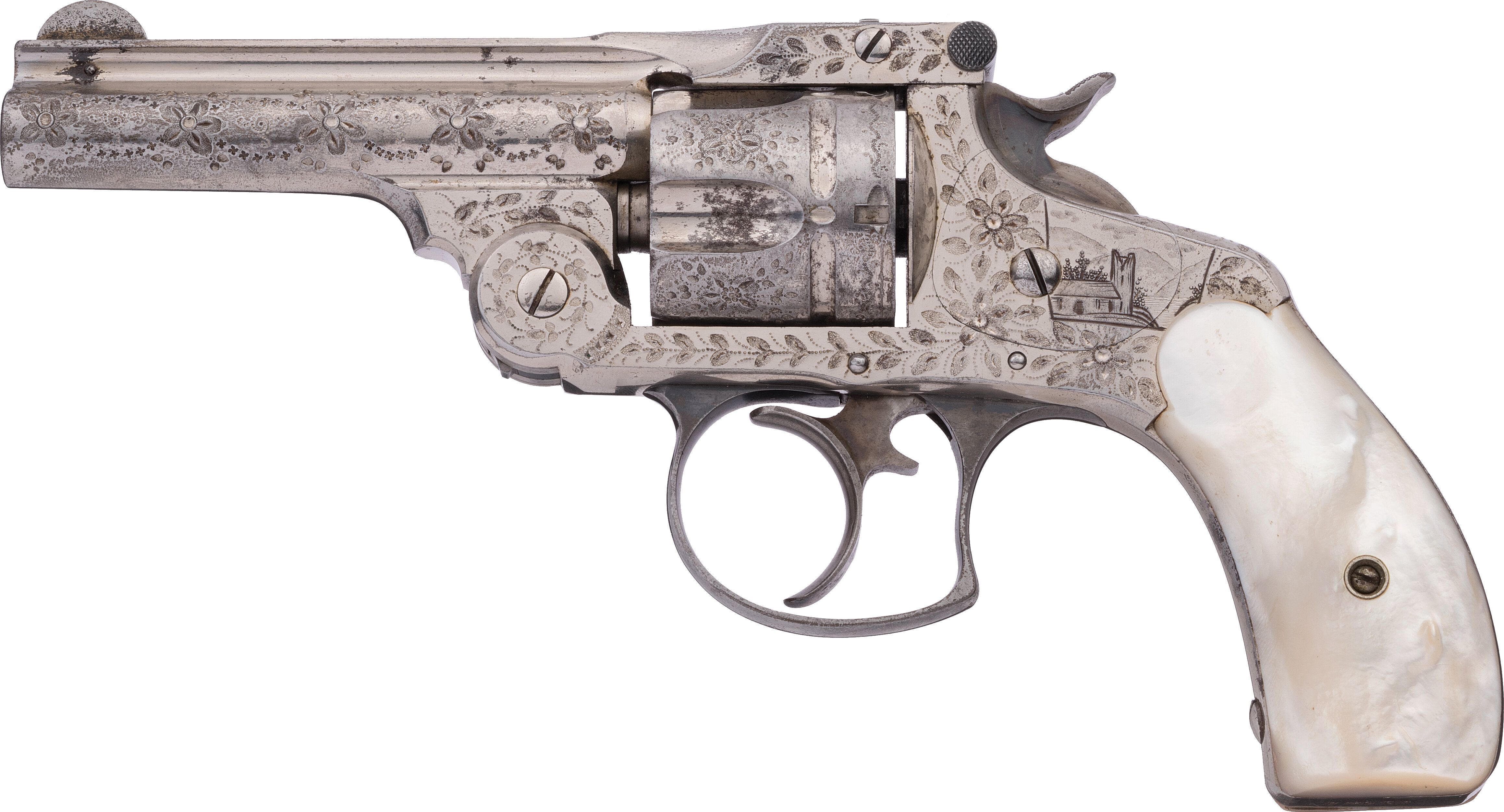 Engraved Smith & Wesson .38 Double Action 2nd Model Revolver | Rock ...