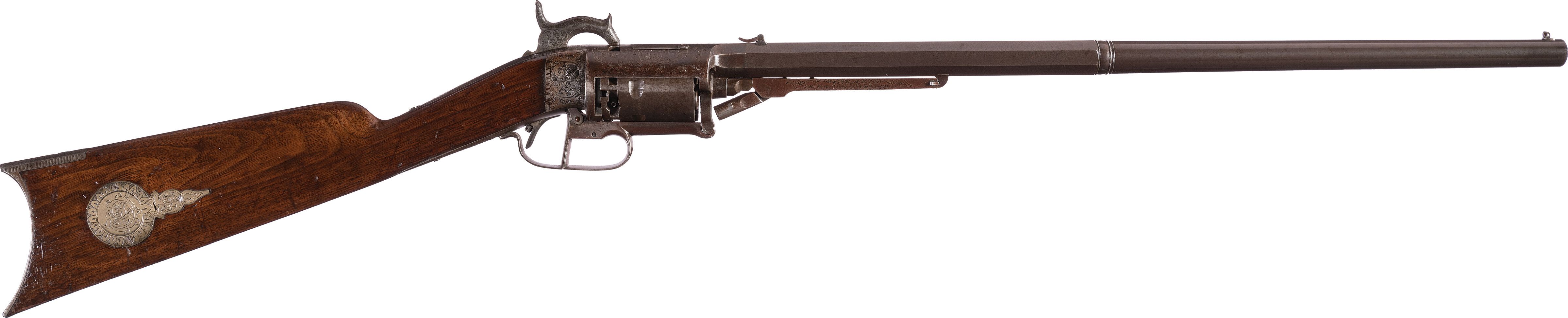 Engraved Prototype North & Savage Percussion Revolving Rifle | Rock ...
