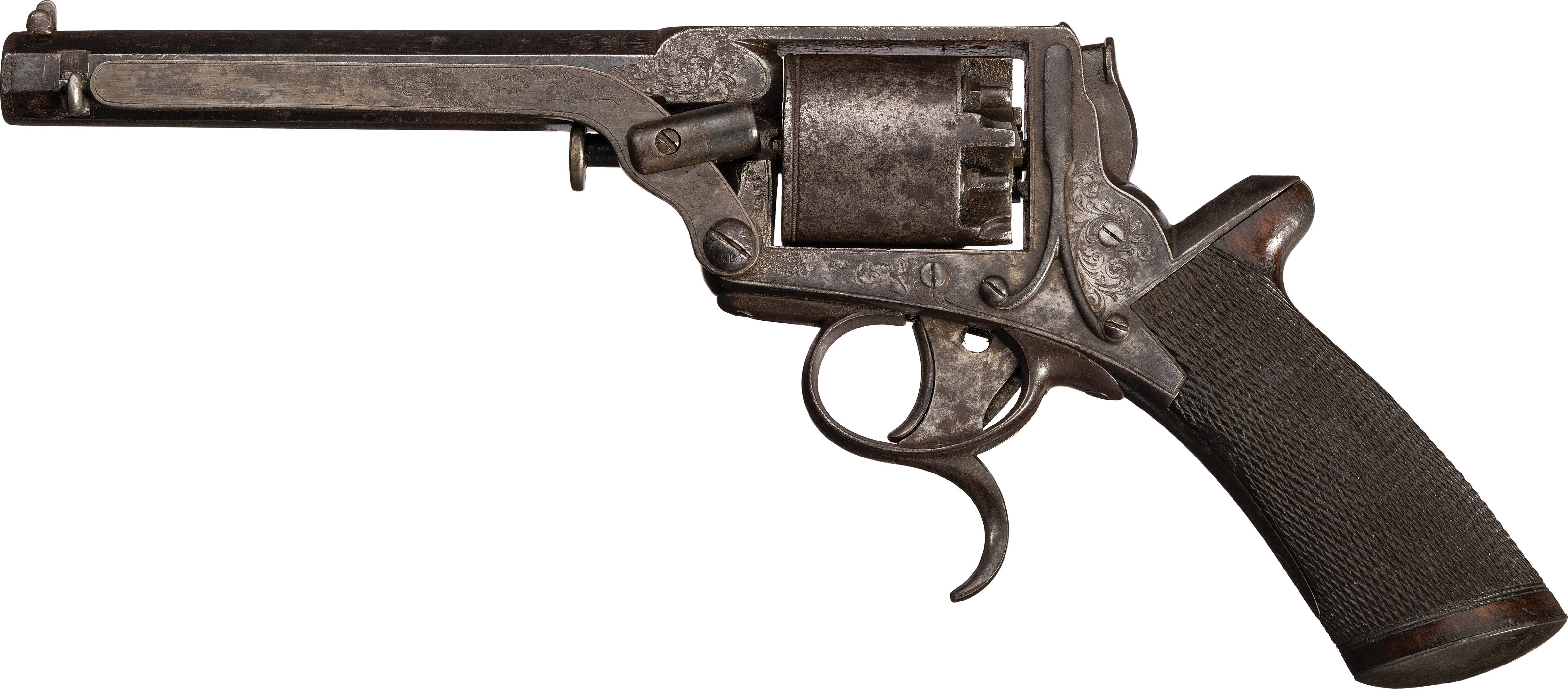 Engraved Tranter Double Trigger Self-Cocking Percussion Revolver | Rock ...