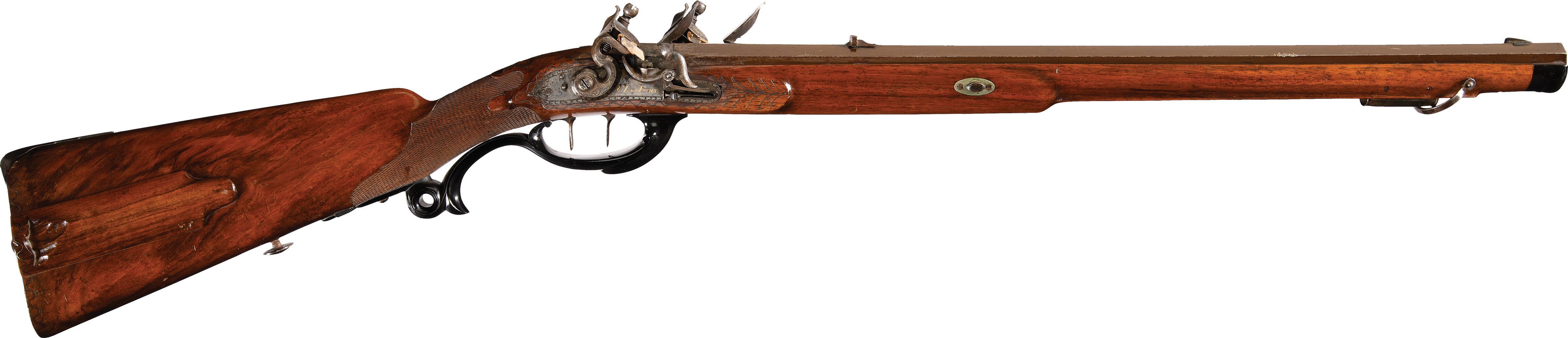 Christian Ludwig von der Fecht Superposed Load Flintlock Rifle | Rock ...