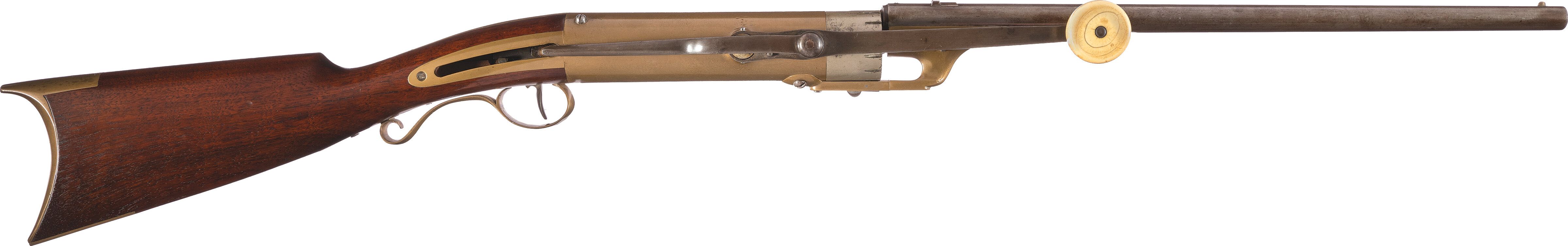 C. Bunge Side Crank Lever Revolving Air Gun | Rock Island Auction