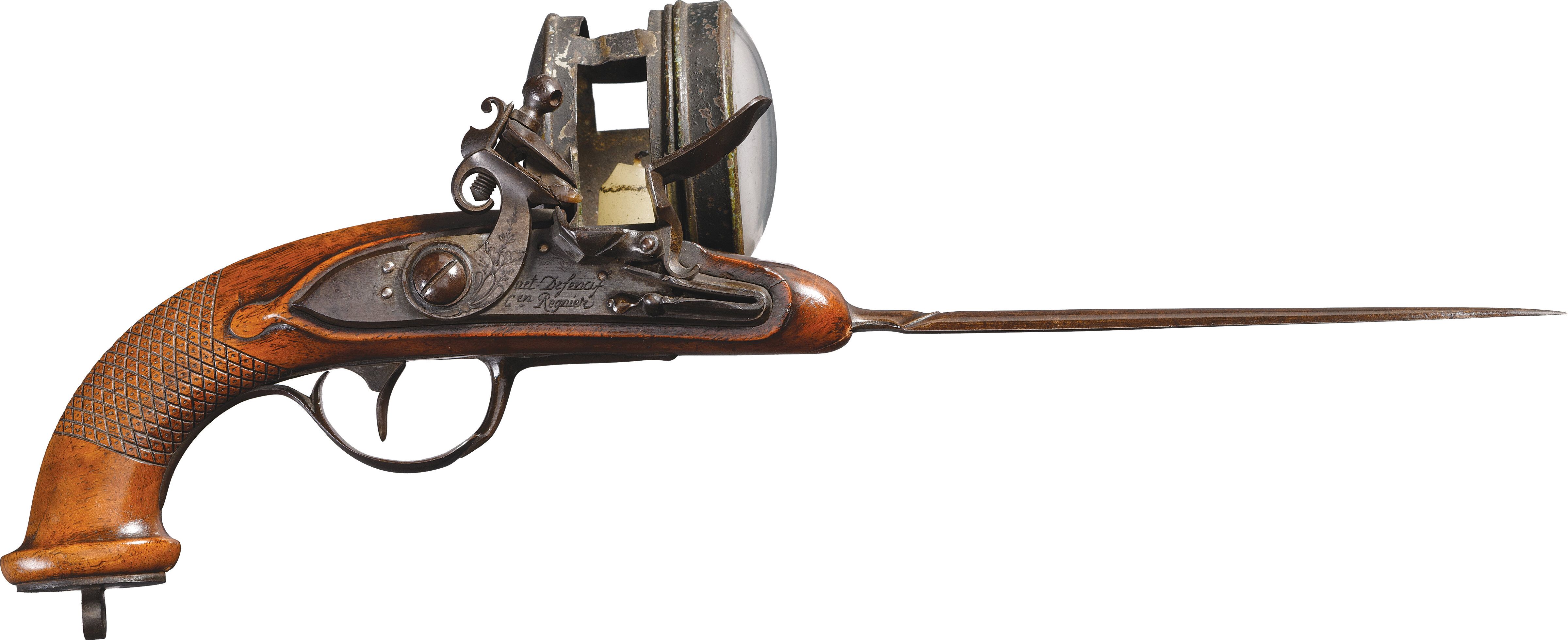 Edme Regnier Flintlock "Defensive Lighter" with Bayonet and Lamp | Rock ...