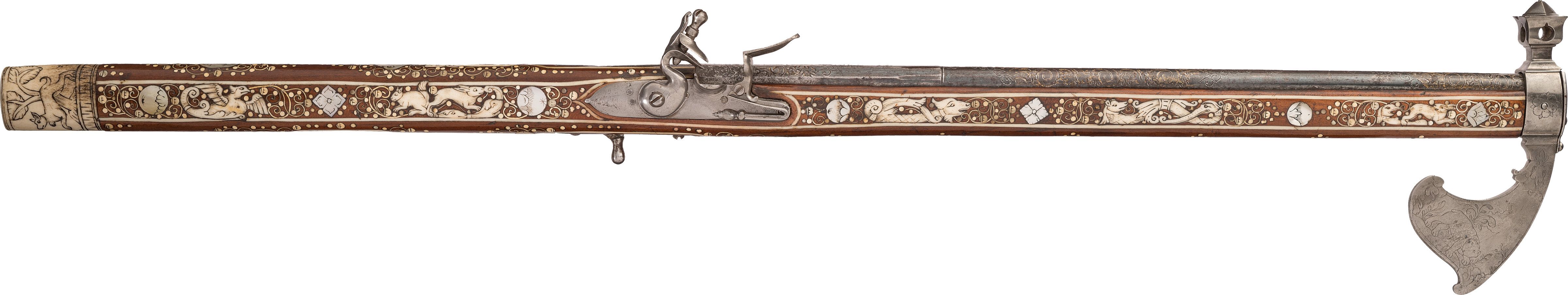 Ornate Flintlock Axe Pistol | Rock Island Auction