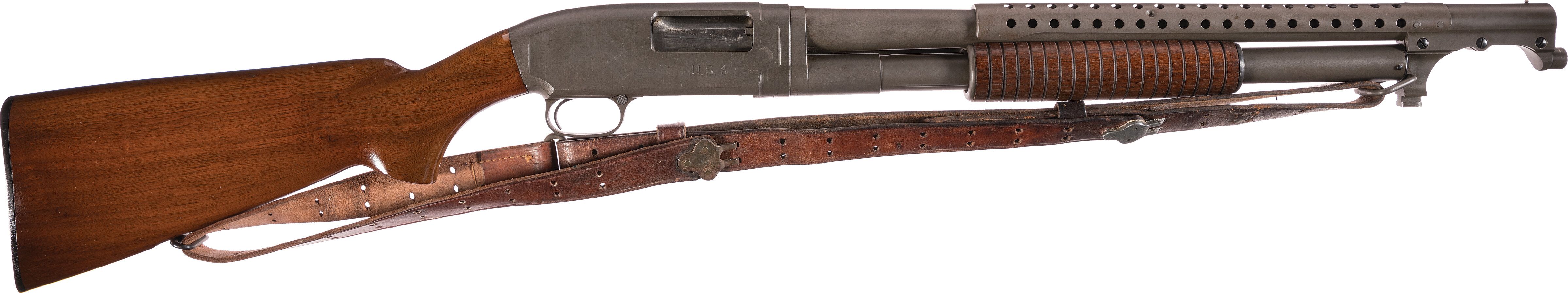 WWII U.S. Winchester 12 Trench Shotgun with Pouch and Ammo | Rock ...
