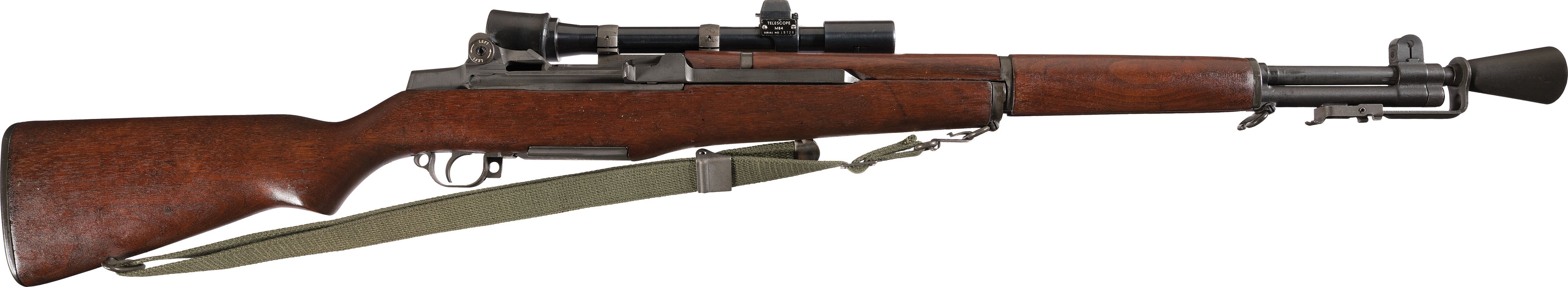 U.S. Springfield M1C Garand Sniper Rifle with M84 Scope and Box | Rock ...