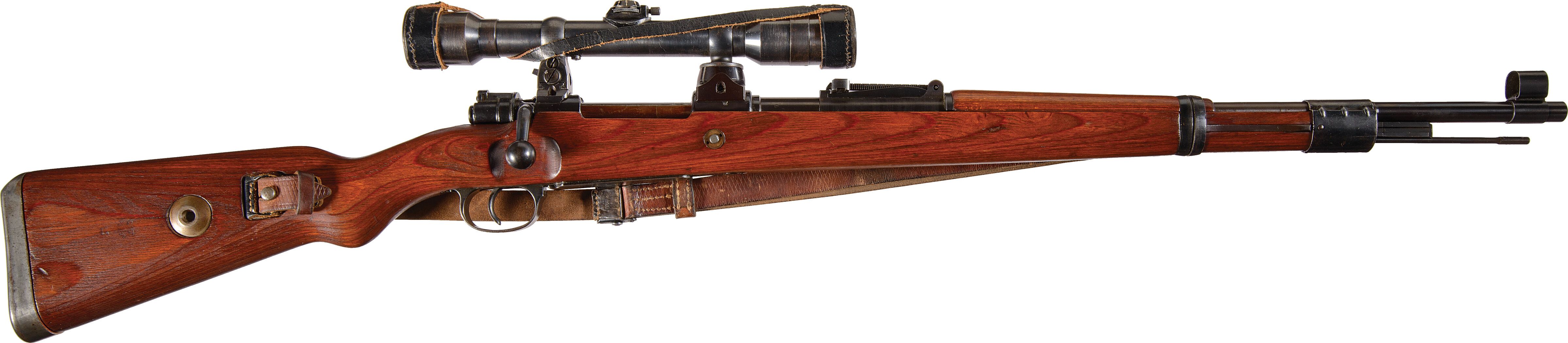 Wwii German Mauser K98k High Turret Sniper Rifle With Scope Rock
