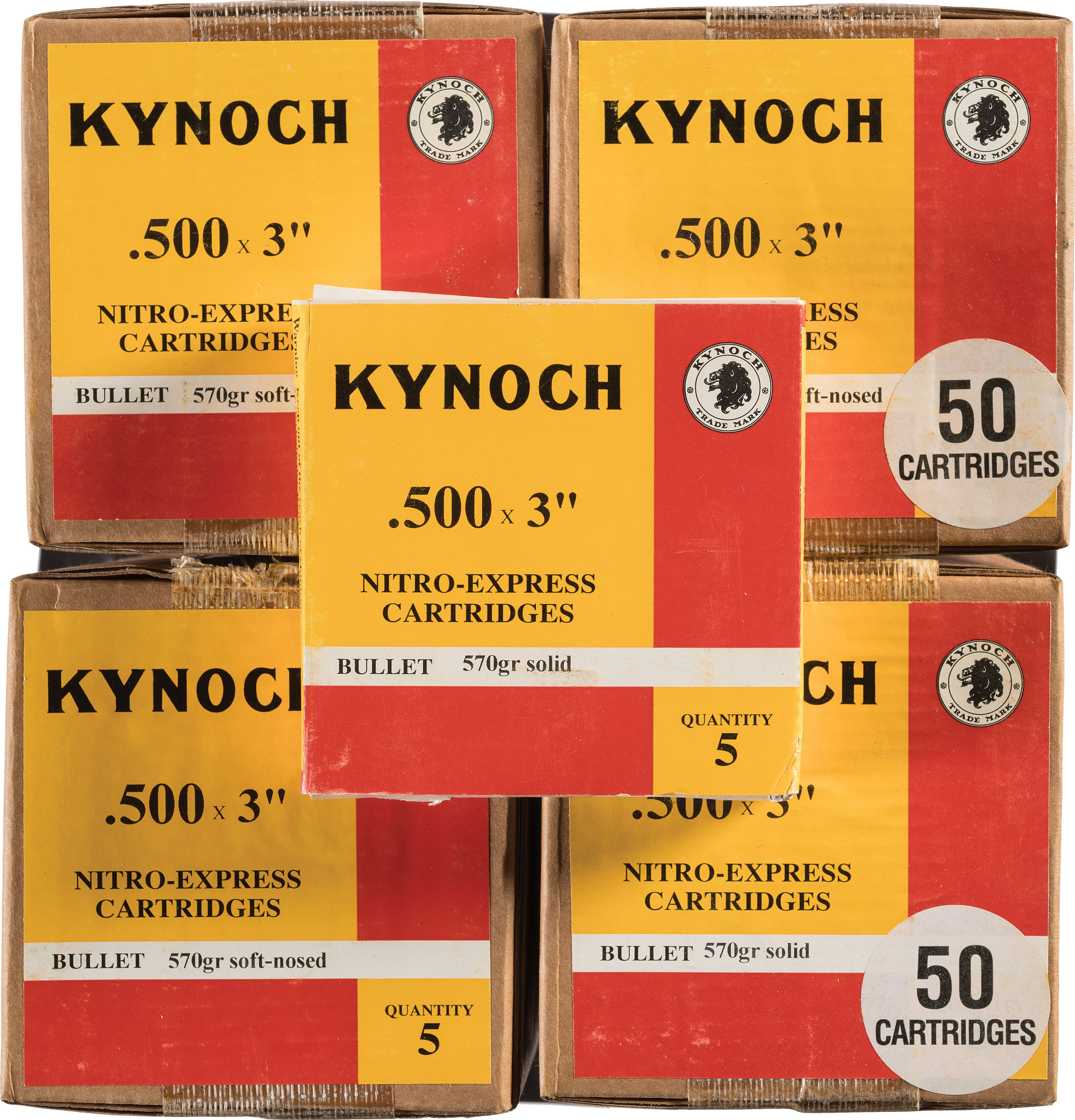 Large Grouping of Kynoch .500 Nitro Express Cartridges | Rock Island ...