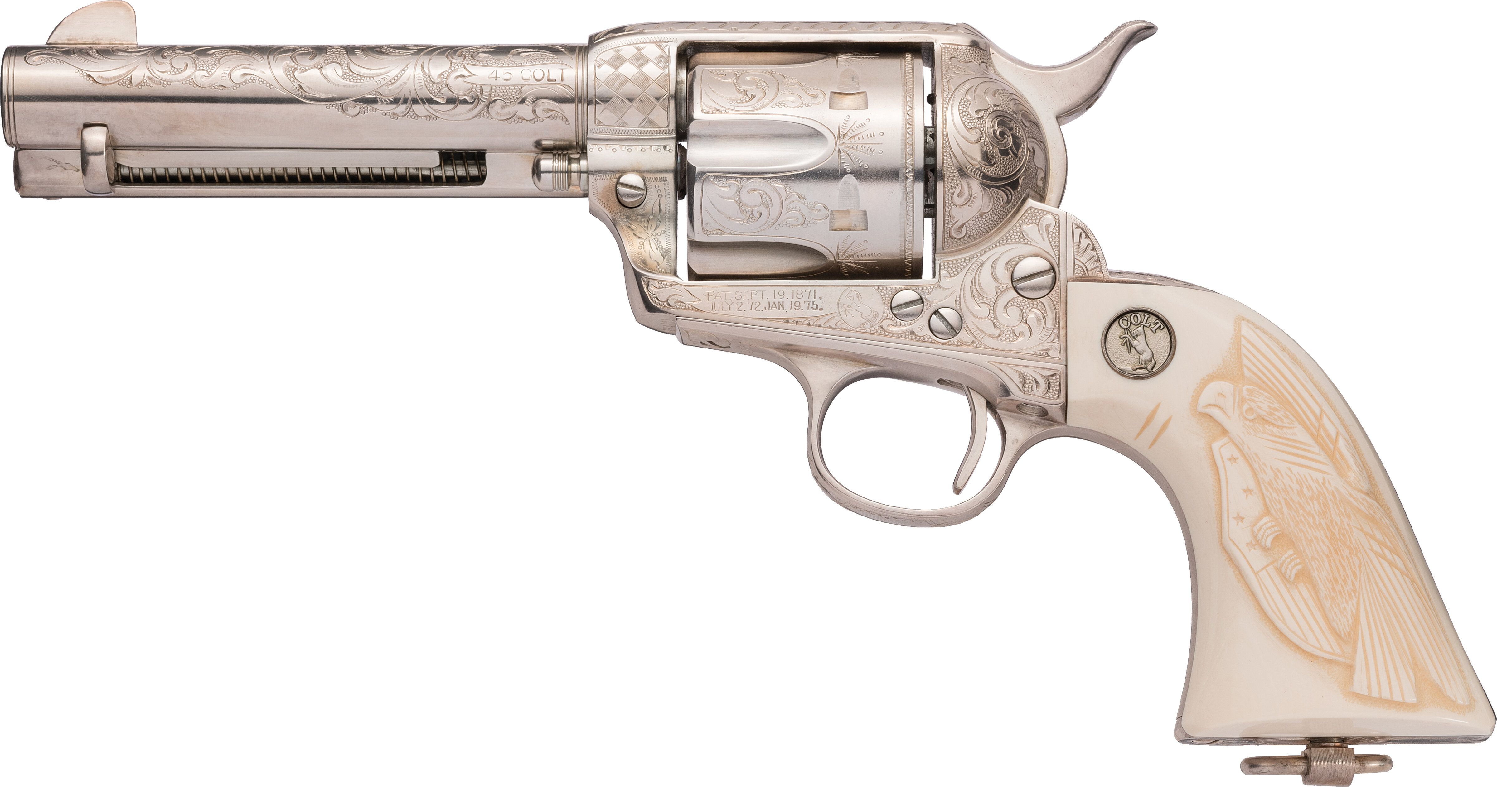 Signed and Engraved Patton Style Colt 1st Gen Single Action Army | Rock ...