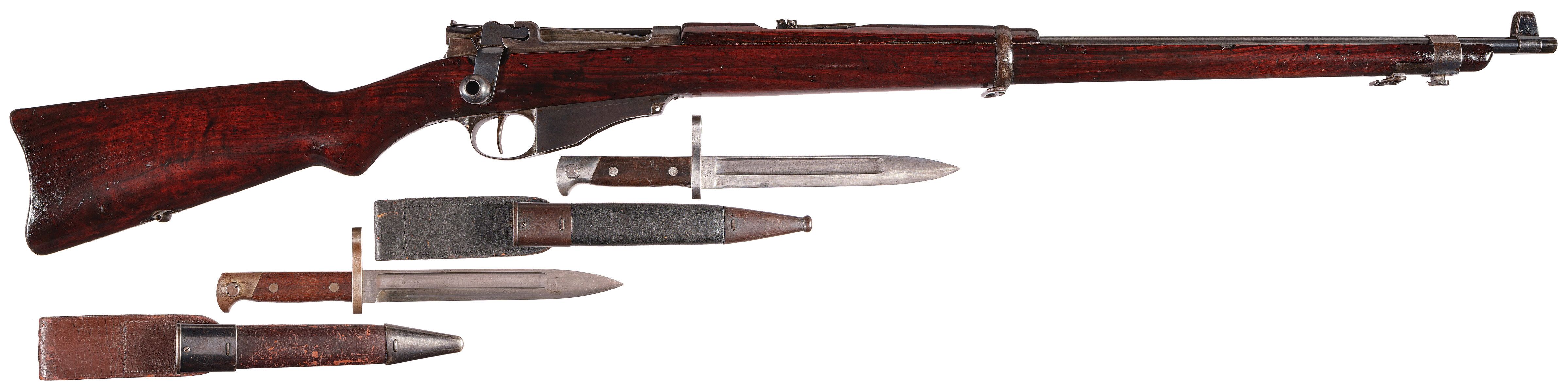 U.S. Navy Winchester-Lee 1895 Rifle with Letter and Bayonets | Rock ...