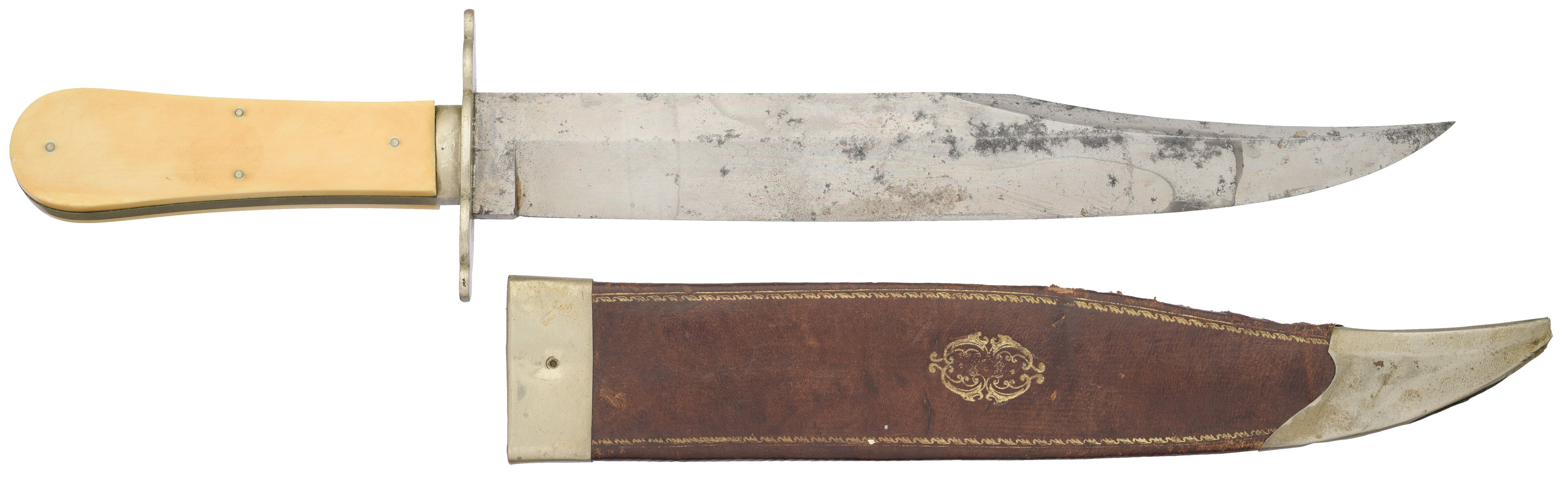 Joseph Rodgers & Sons Sheffield Bowie Knife with Sheath | Rock Island ...