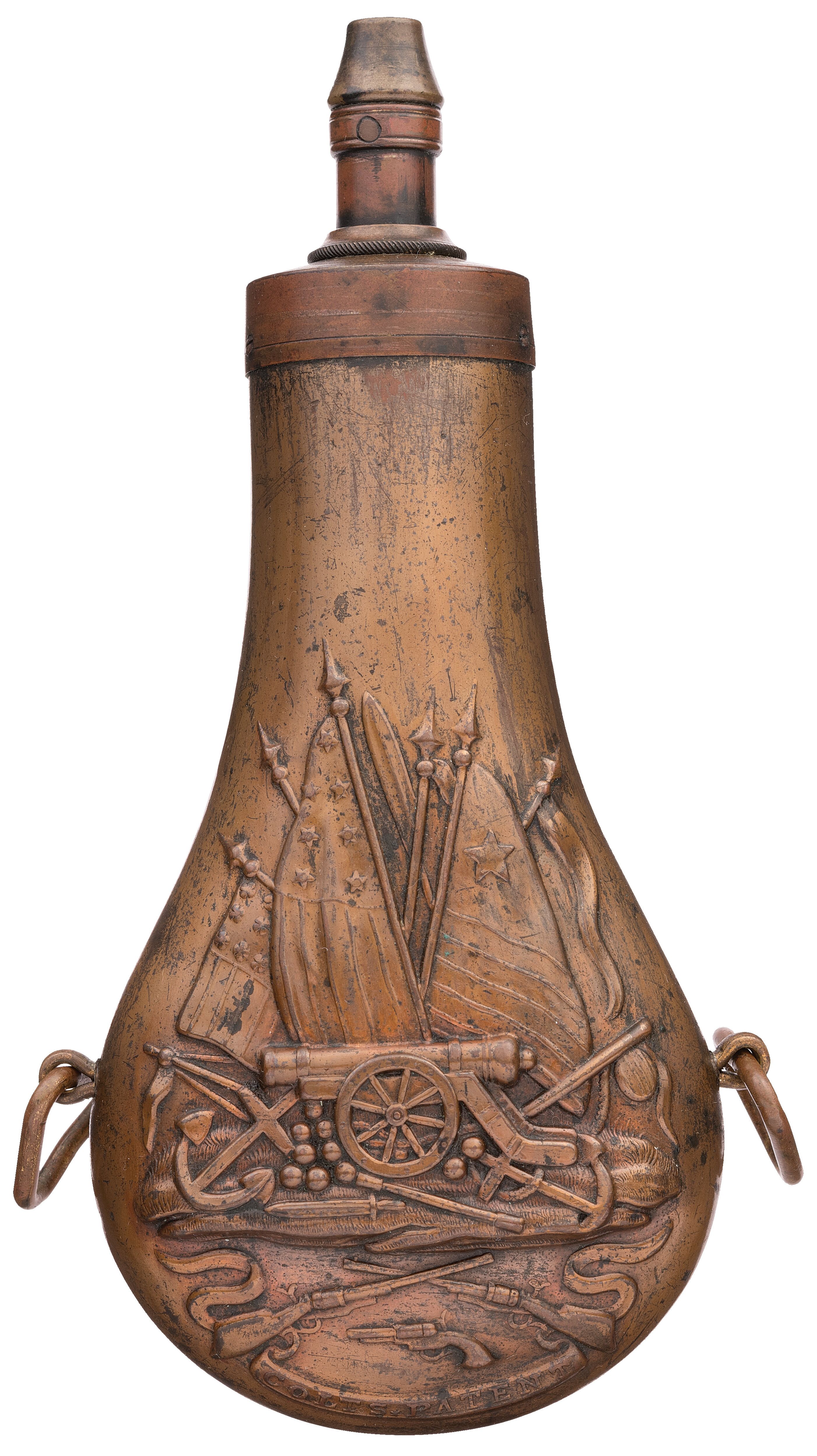 Colt First Model Navy Powder "Plunger Style" Flask | Rock Island Auction