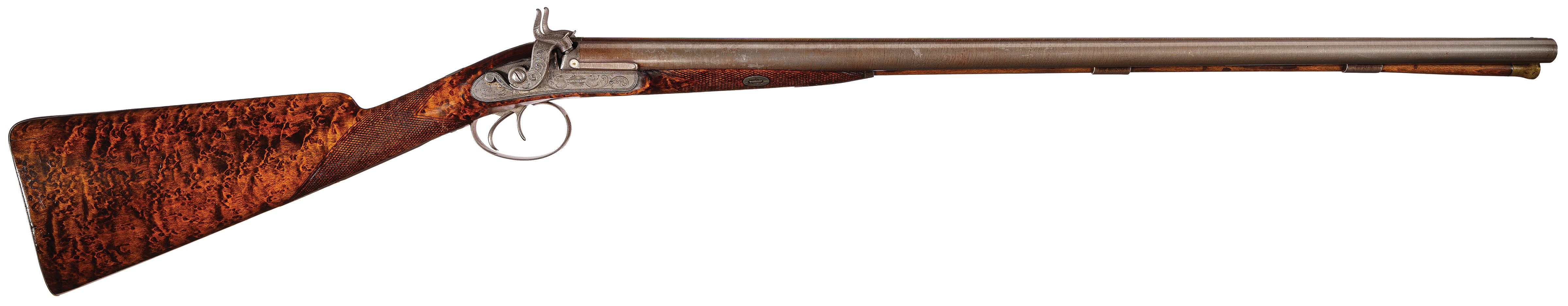 Early Purdey Double Barrel Percussion Shotgun with Maple Stock | Rock ...