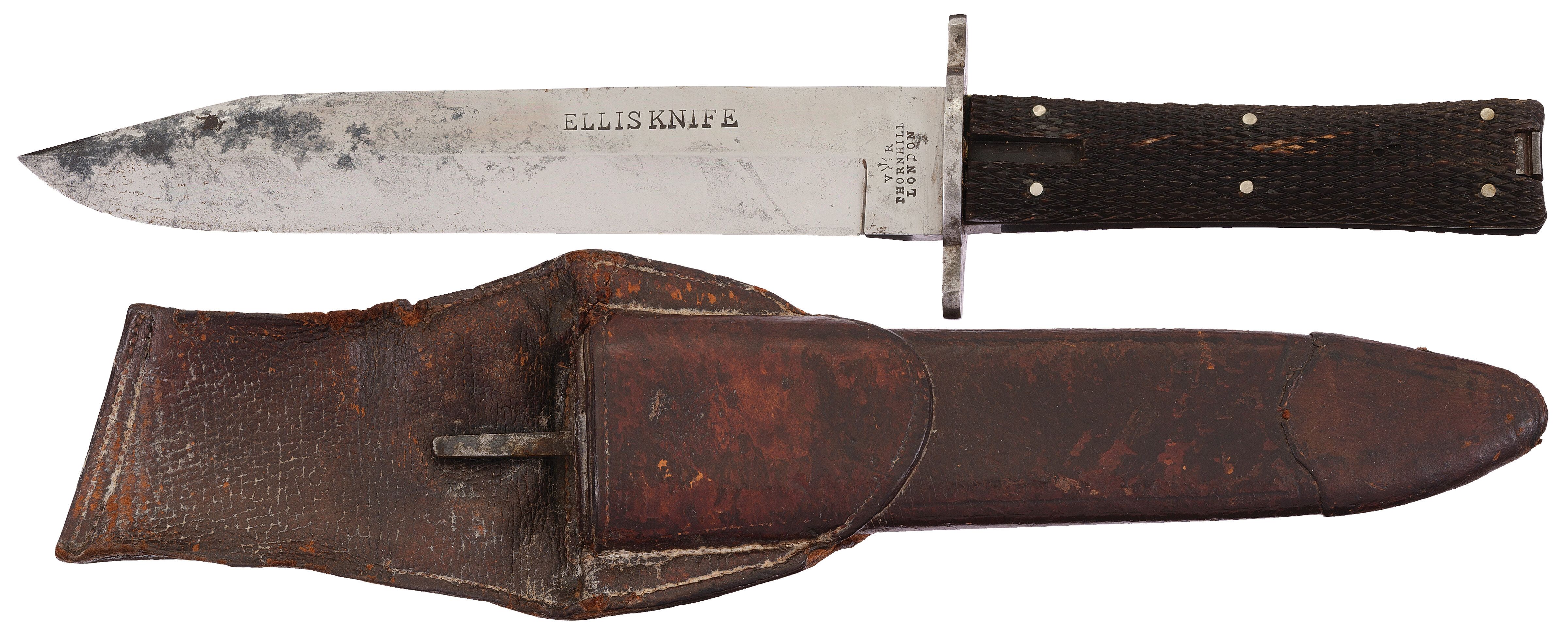 W. Thornhill & Co. London "Ellis" Sportsman's Knife with Sheath | Rock ...