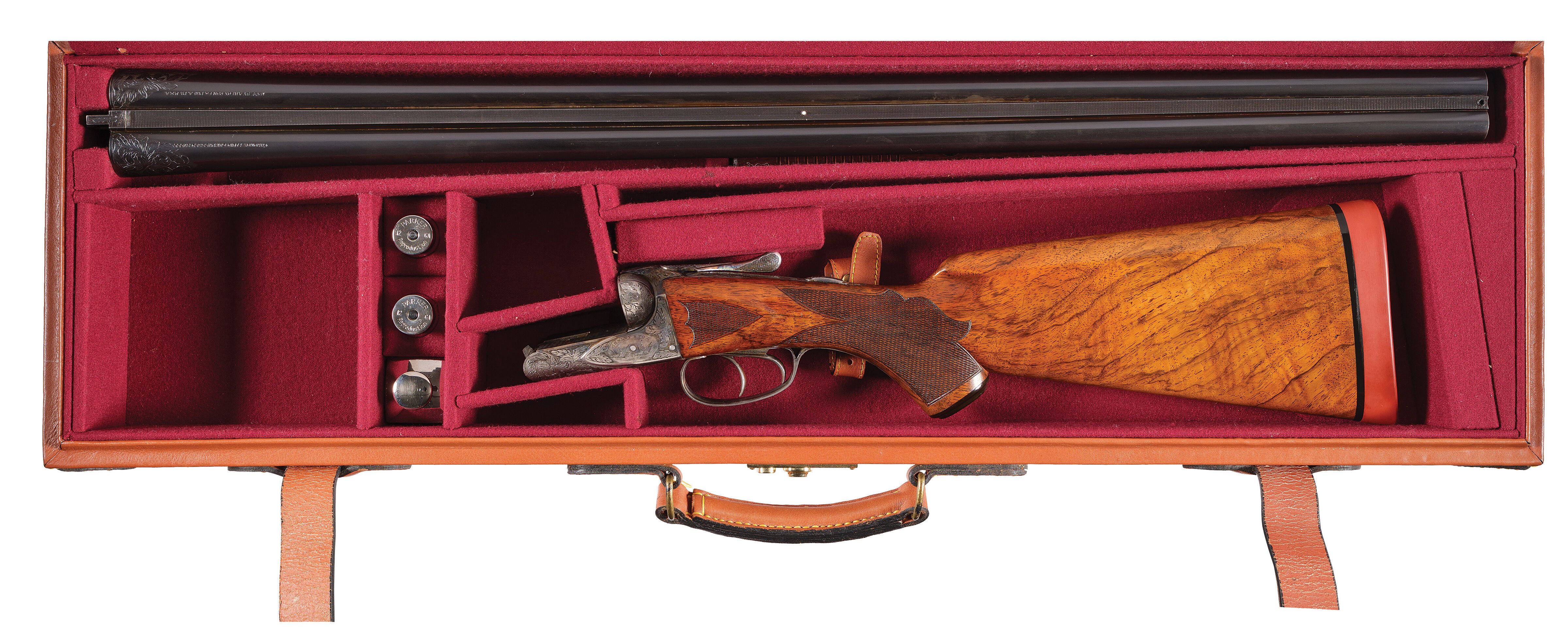 Engraved A. H. Fox XE Grade Double Barrel Shotgun with Letter | Rock ...