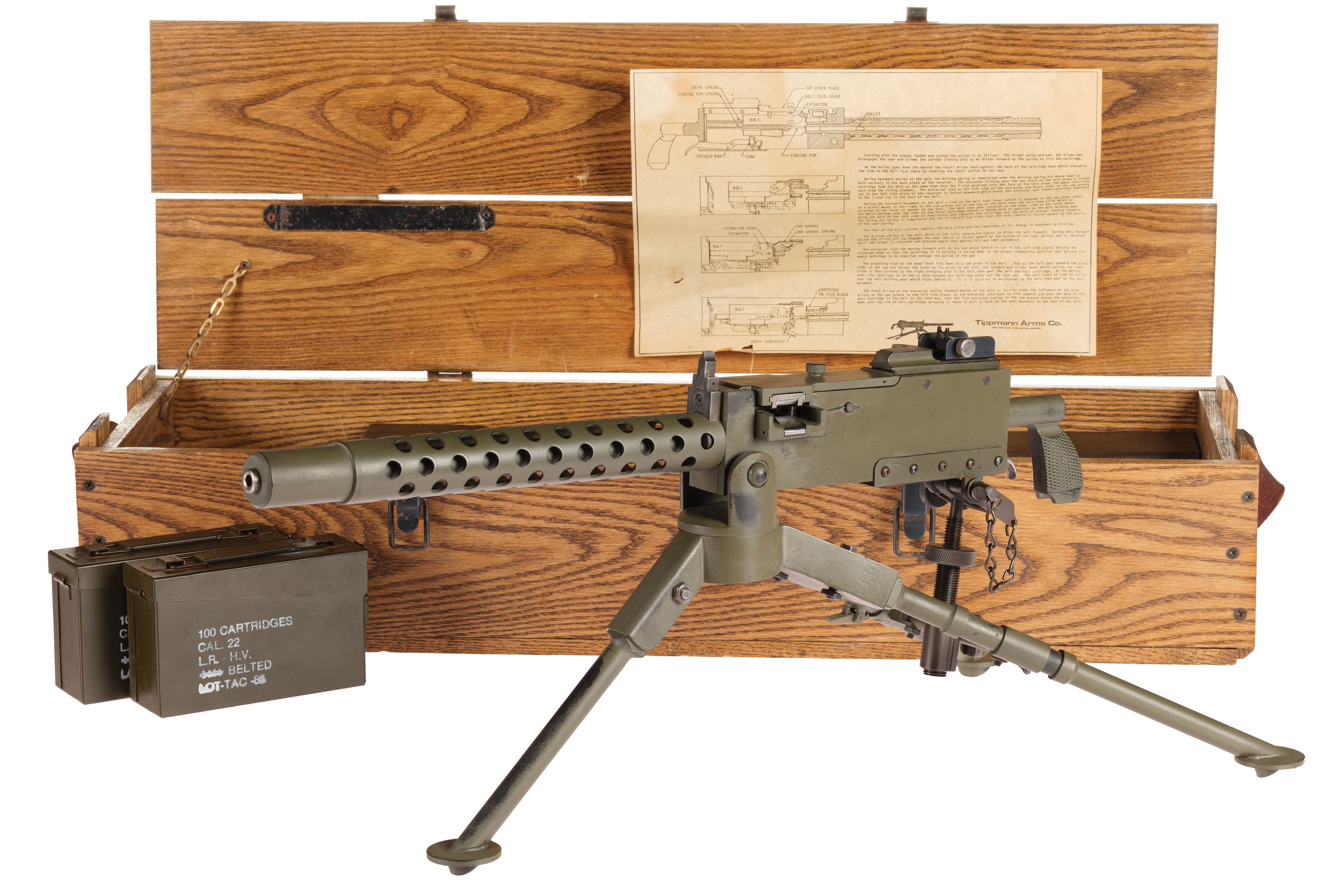 Tippmann Arms Co. Model 1919 Firearm with Case and Tripod | Rock Island ...
