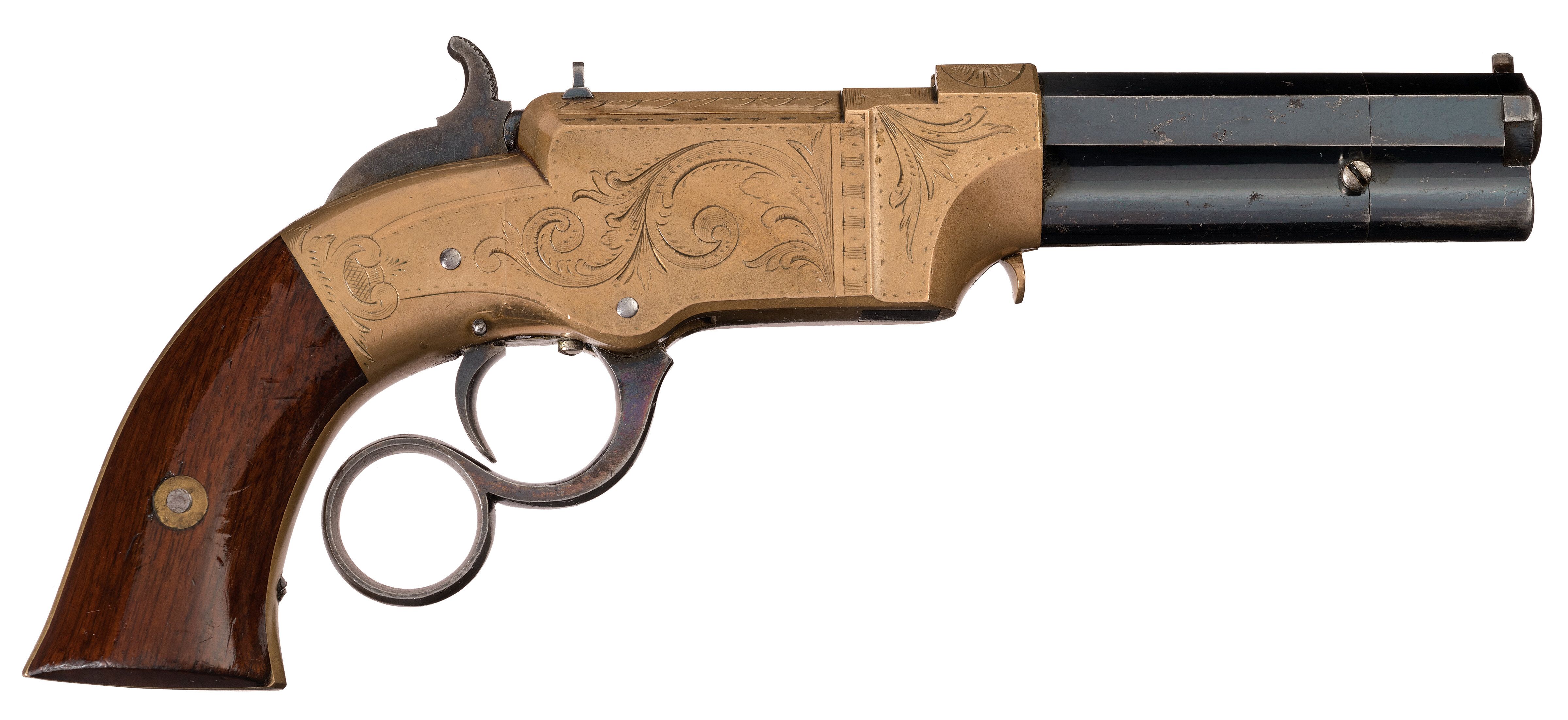 Engraved New Haven Arms Co. No. 1 Pocket "Volcanic" Pistol | Rock ...