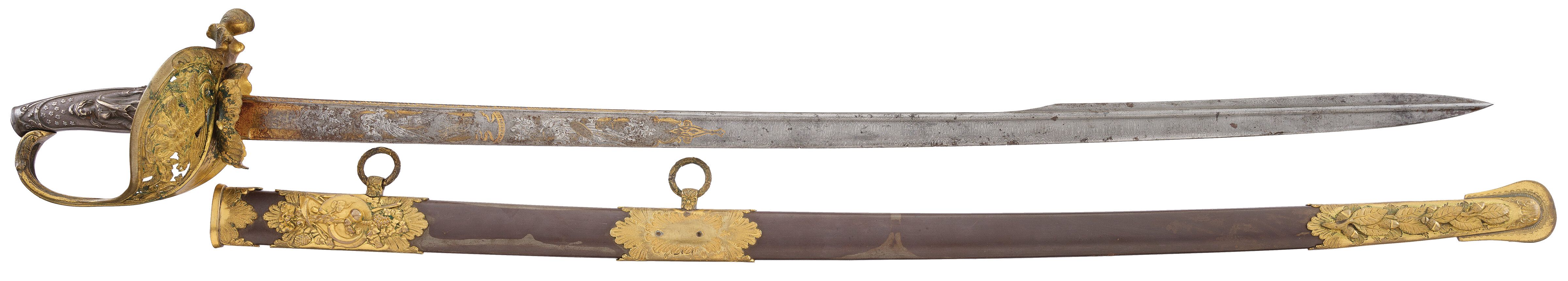 Civil War Colonel Daniel M. Ray Presentation Sword with Scabbard | Rock ...