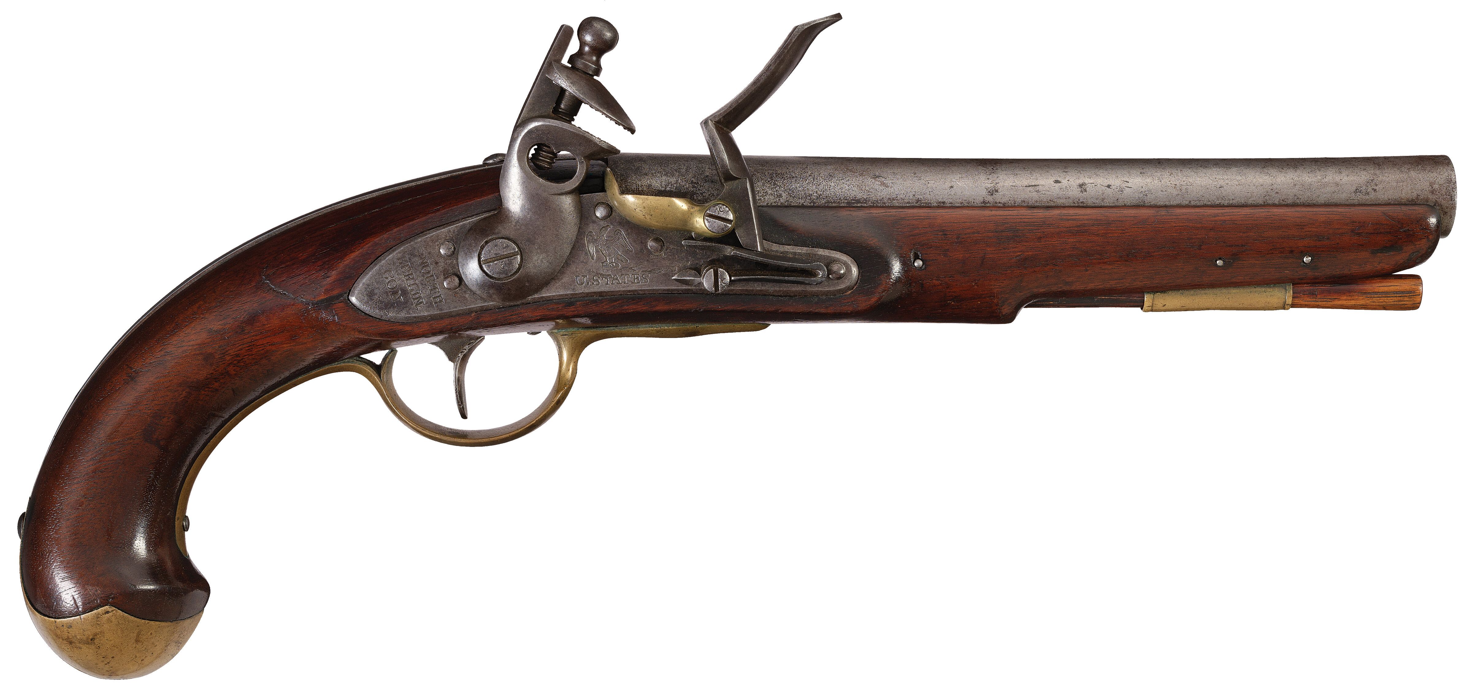 War of 1812 Era U.S. Simeon North Model 1811 Flintlock Pistol | Rock ...