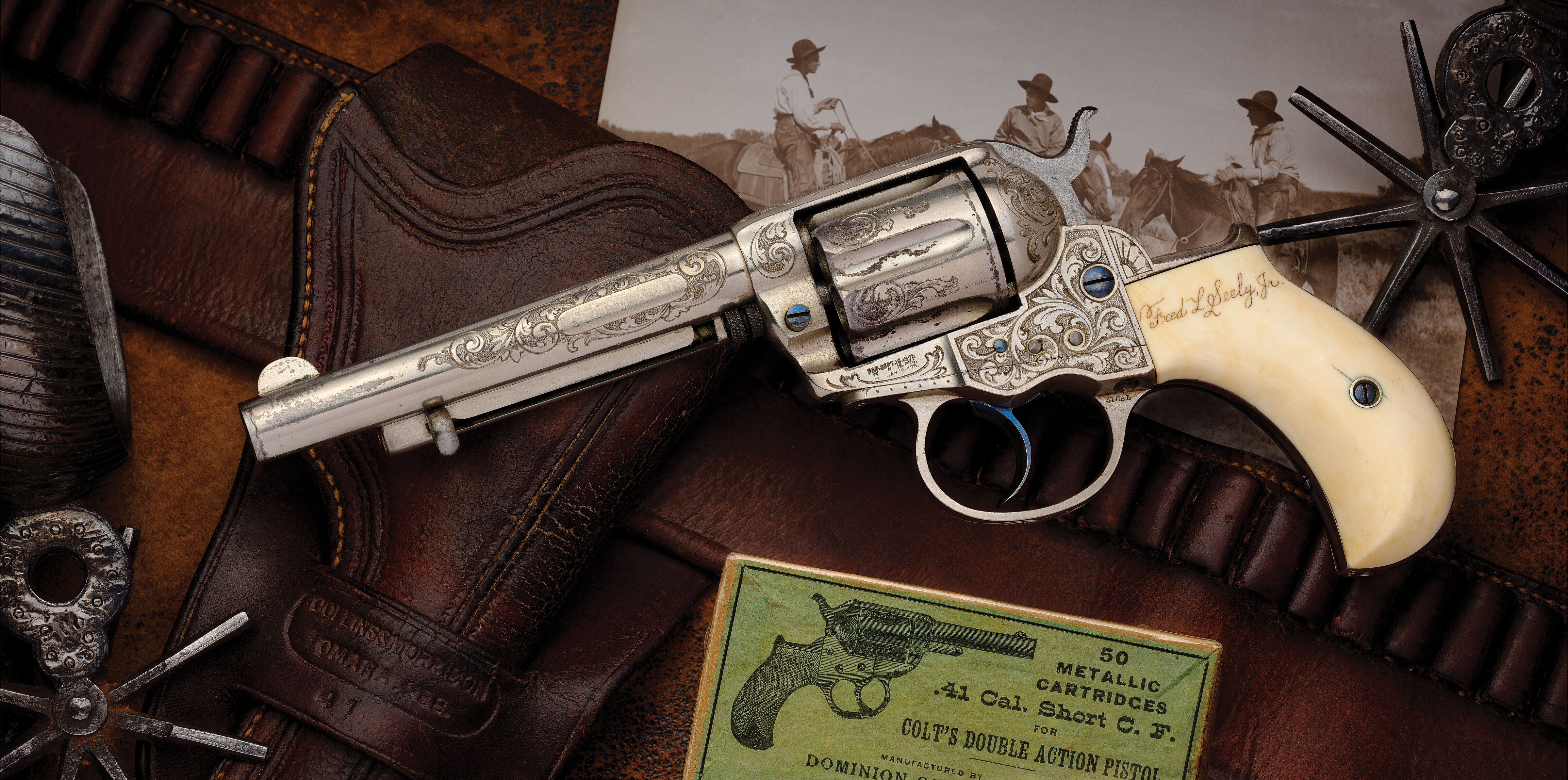 Engraved Colt 1877 D.A. Revolver Inscribed Fred L. Seely, Jr. | Rock ...