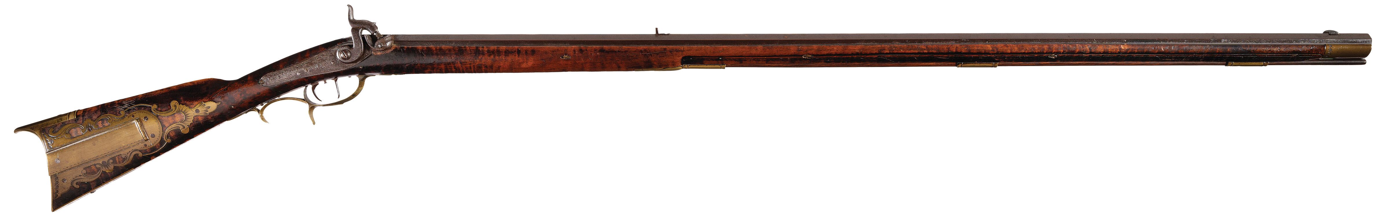 Engraved John Fleeger Percussion American Long Rifle | Rock Island Auction