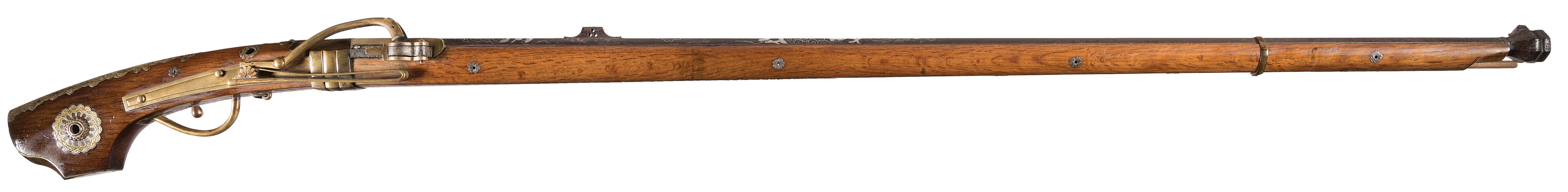 Silver Inlaid Japanese Tanegashima Matchlock Arquebus | Rock Island Auction