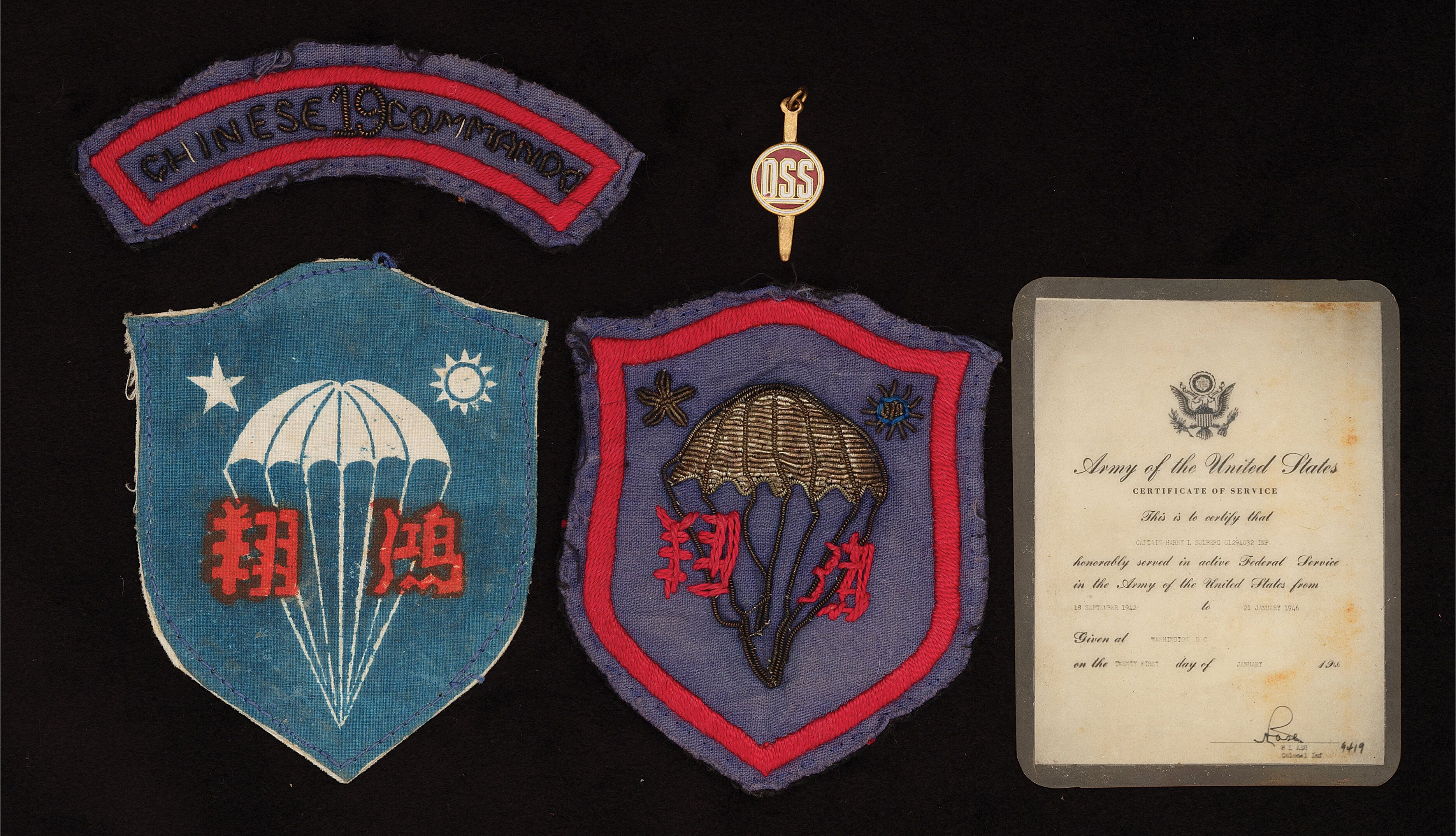 Grouping of Artifacts for the OSS and The Chinese Commandos | Rock ...