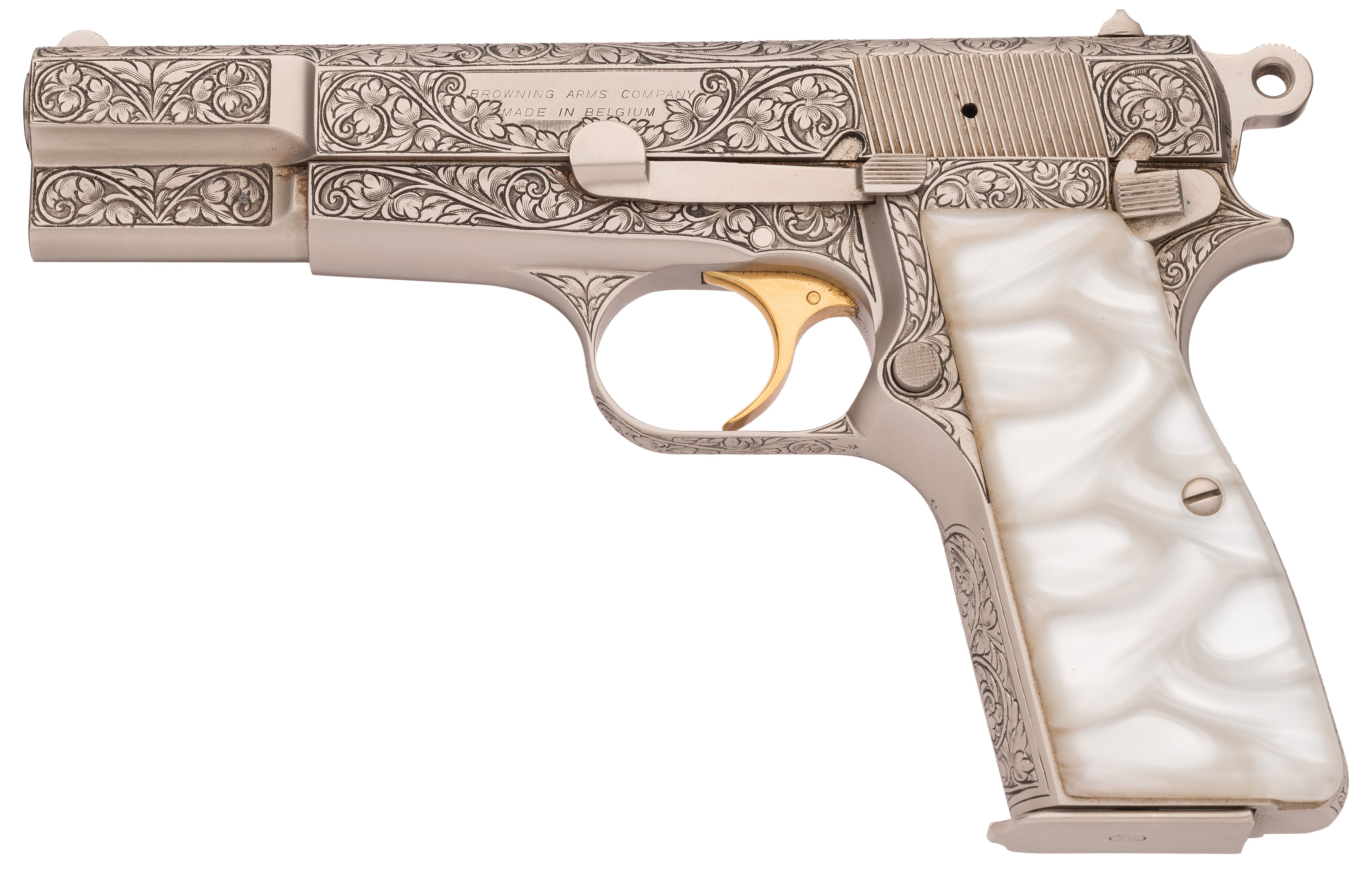 Factory Engraved Belgian Browning Renaissance High-Power Pistol | Rock ...