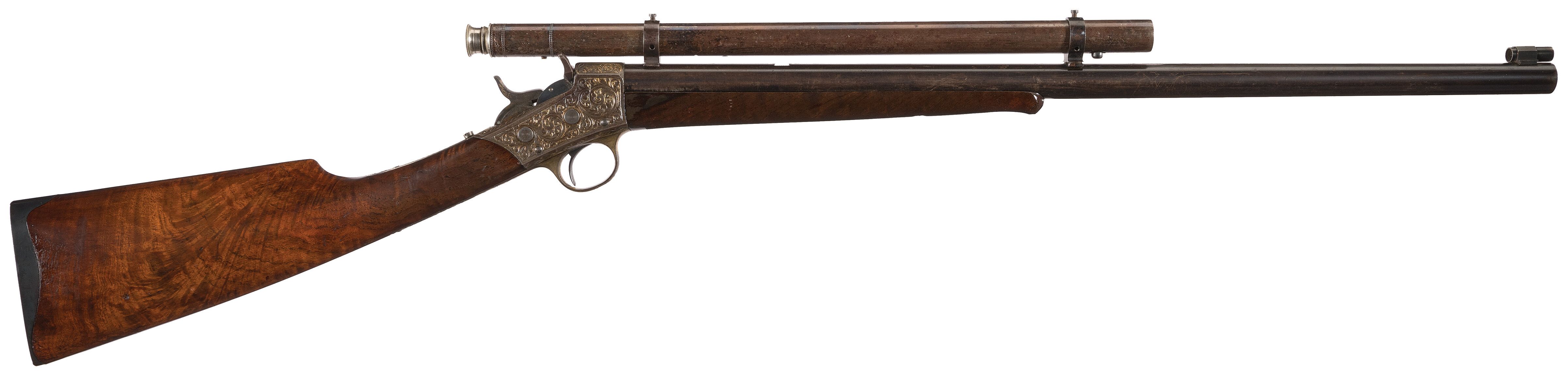 Ornate Remington No. 2 Rolling Block Rifle Owned by L. Geiger | Rock ...