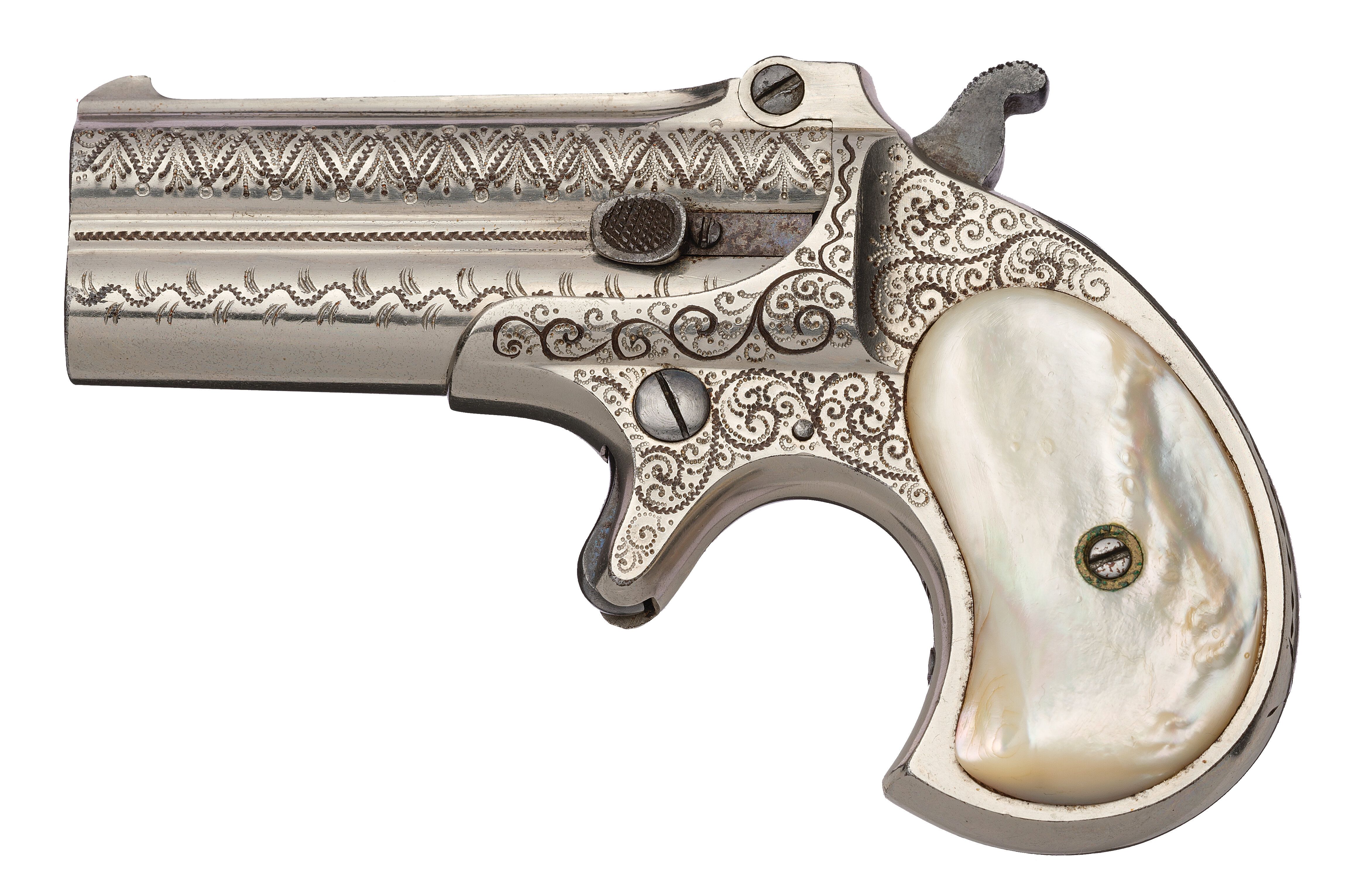 Engraved Remington Over/Under Derringer with Pearl Grips | Rock Island ...