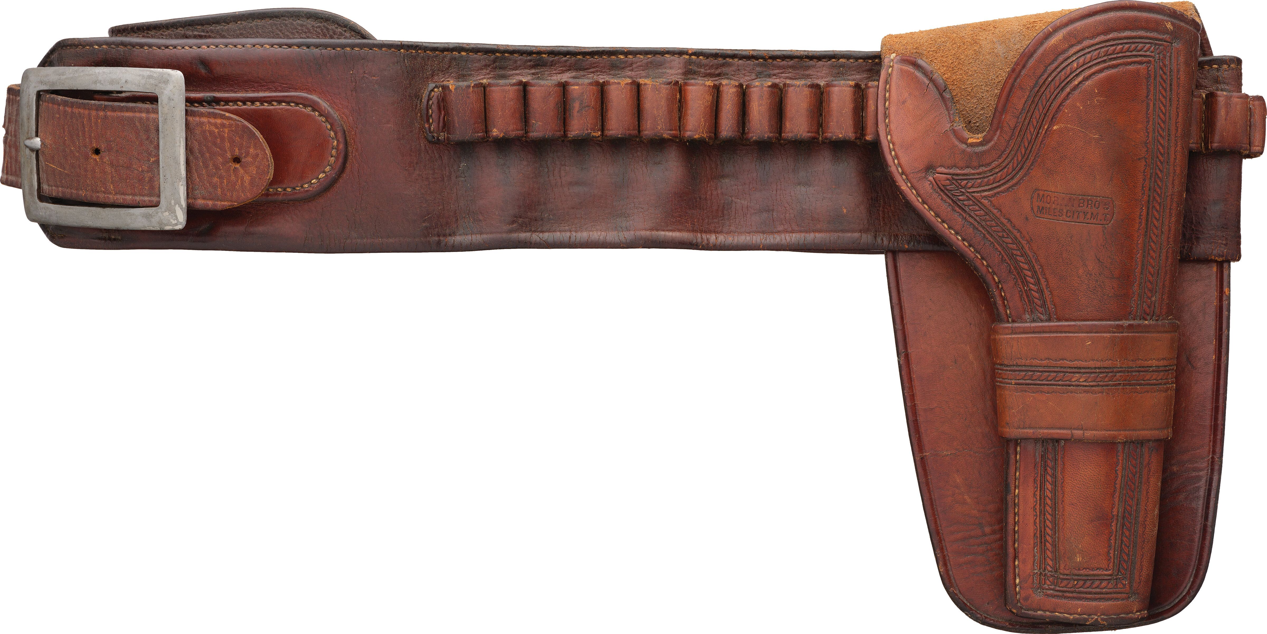 Moran Bros. Montana Tooled "Mexican Loop" Holster Rig | Rock Island Auction