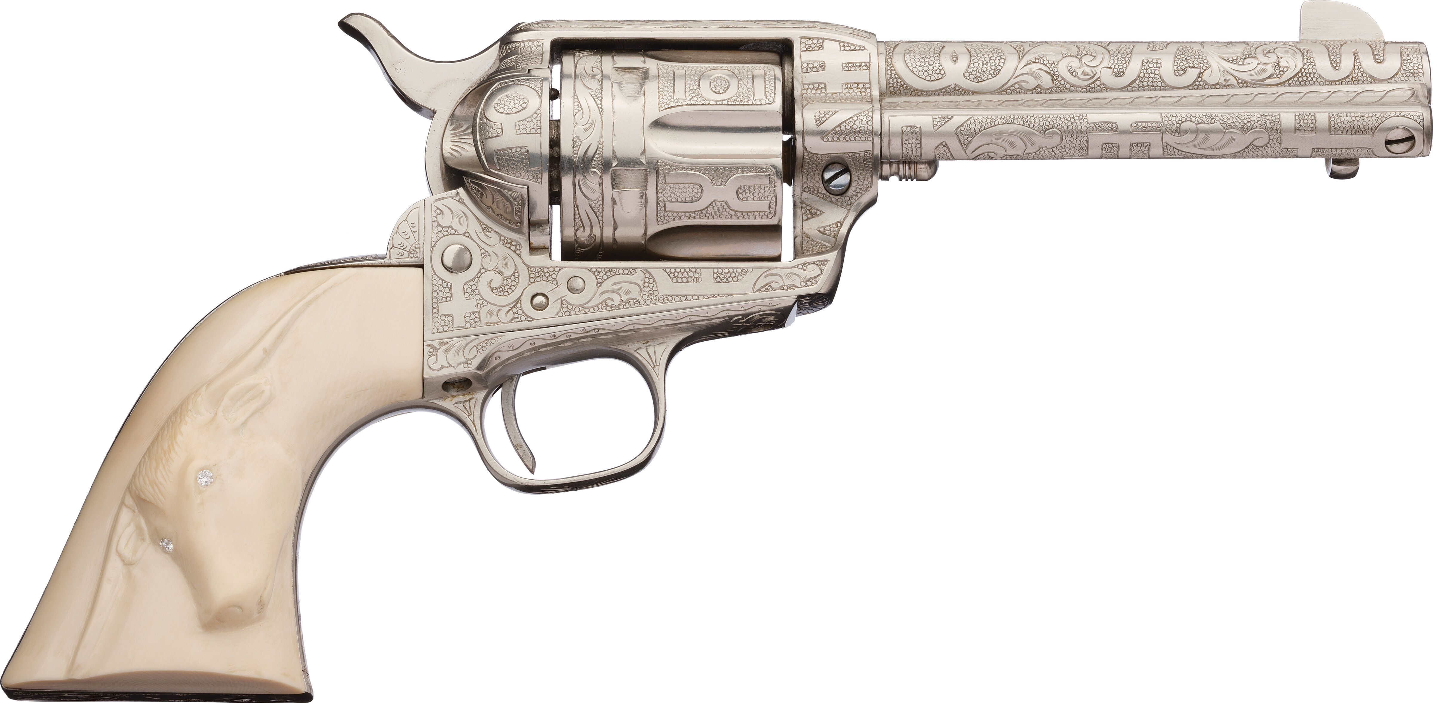 Cattle Brand Engraved Colt Single Action Army Revolver | Rock Island ...