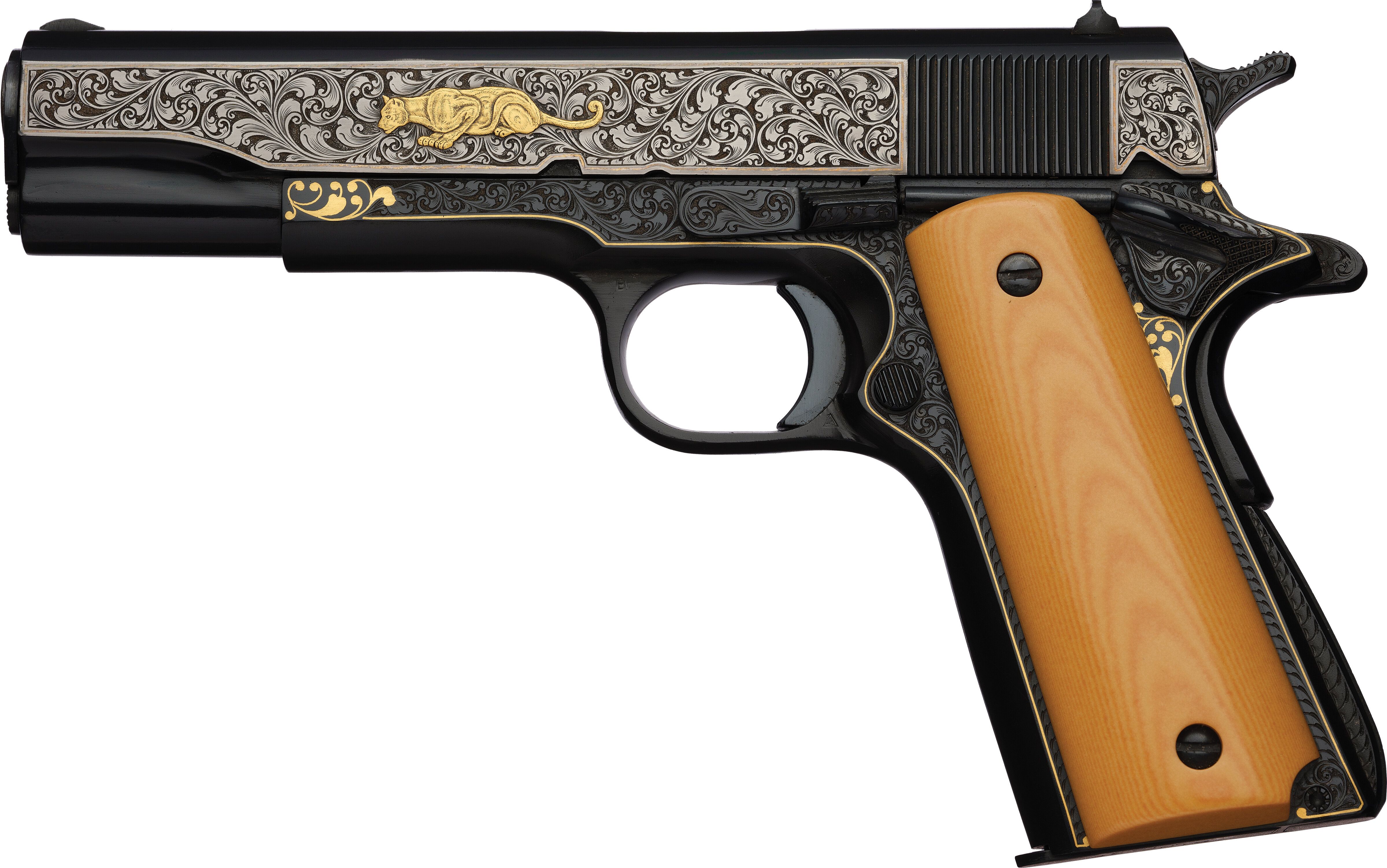 Ray Viramontez Master Engraved Colt Government Model Pistol | Rock ...