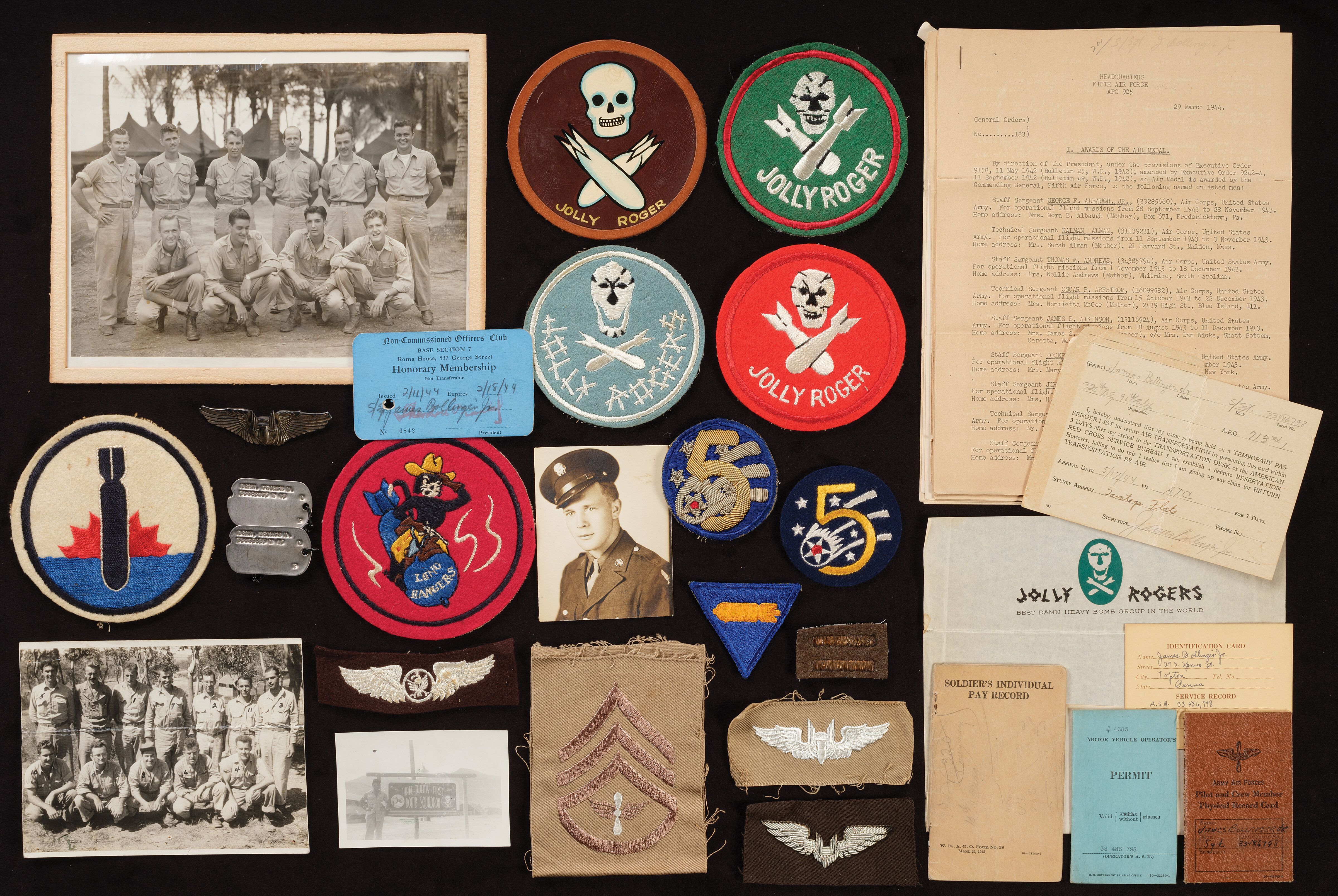World War II American Enlisted Bomber Crew Patches and Insignia | Rock ...