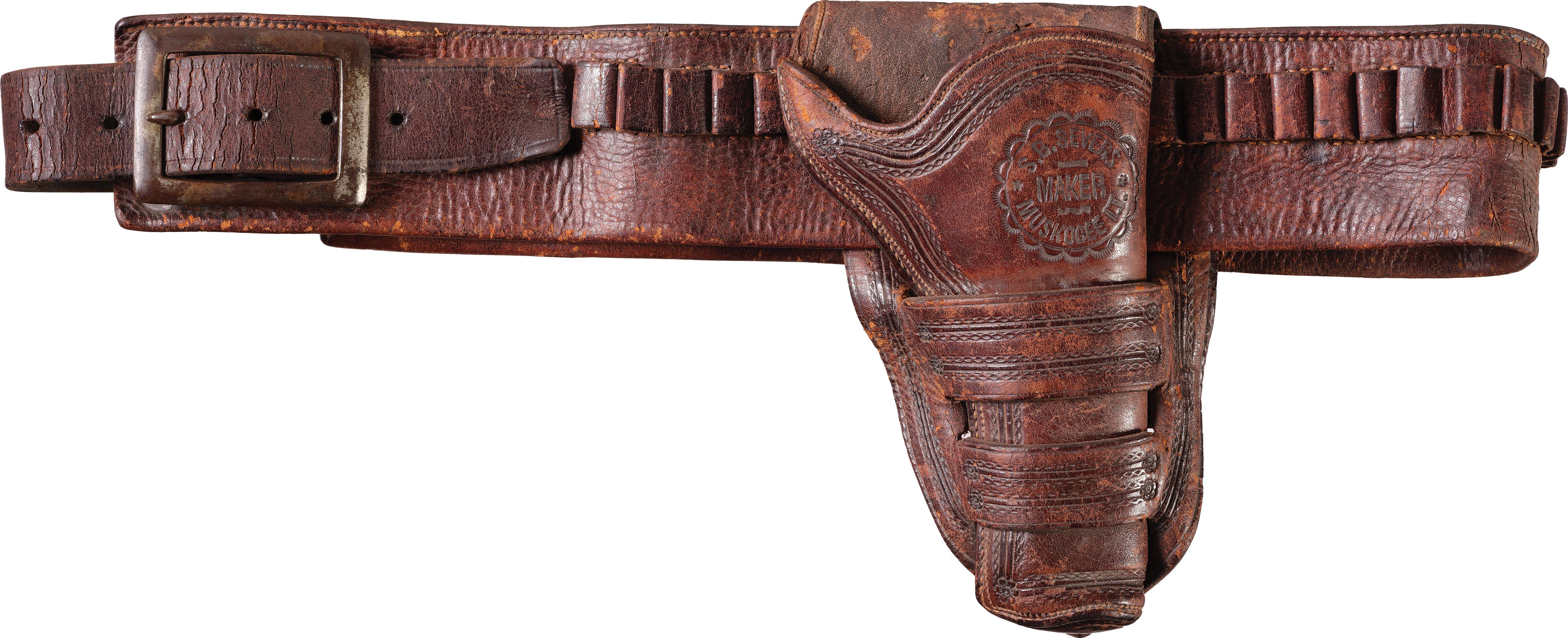 S.B. Severs, Muskogee Indian Territory Tooled Holster Rig | Rock Island ...