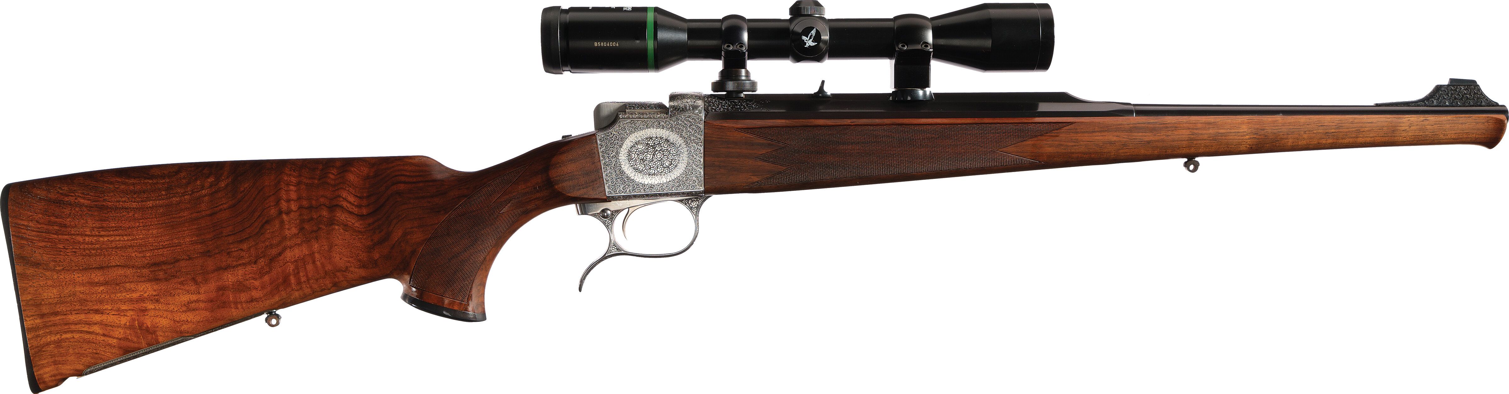 H Blaser Hagn Action Falling Block Single Shot Rifle with Scope | Rock ...