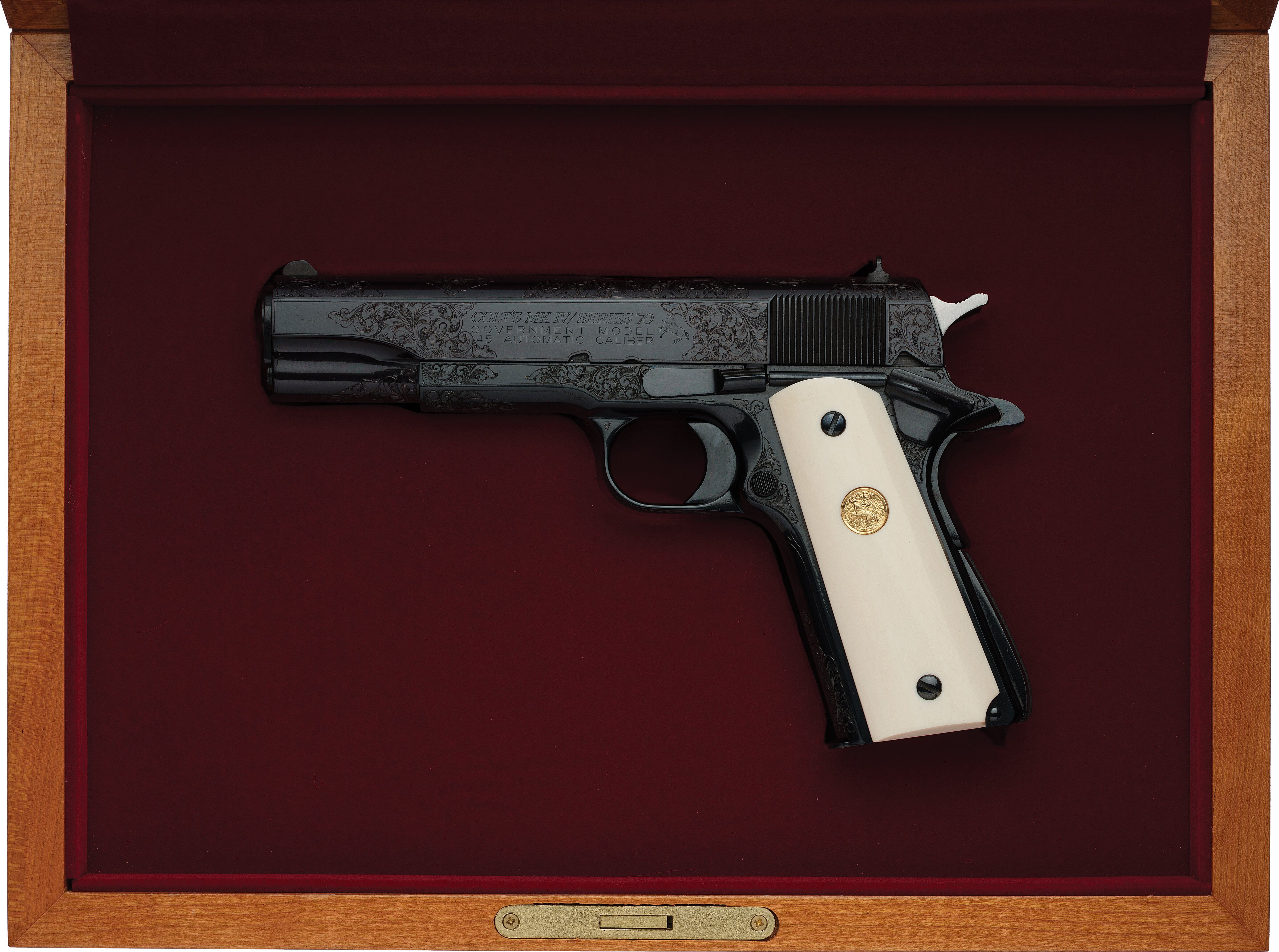 Engraved Colt Government Model Pistol with Factory Letter | Rock Island ...