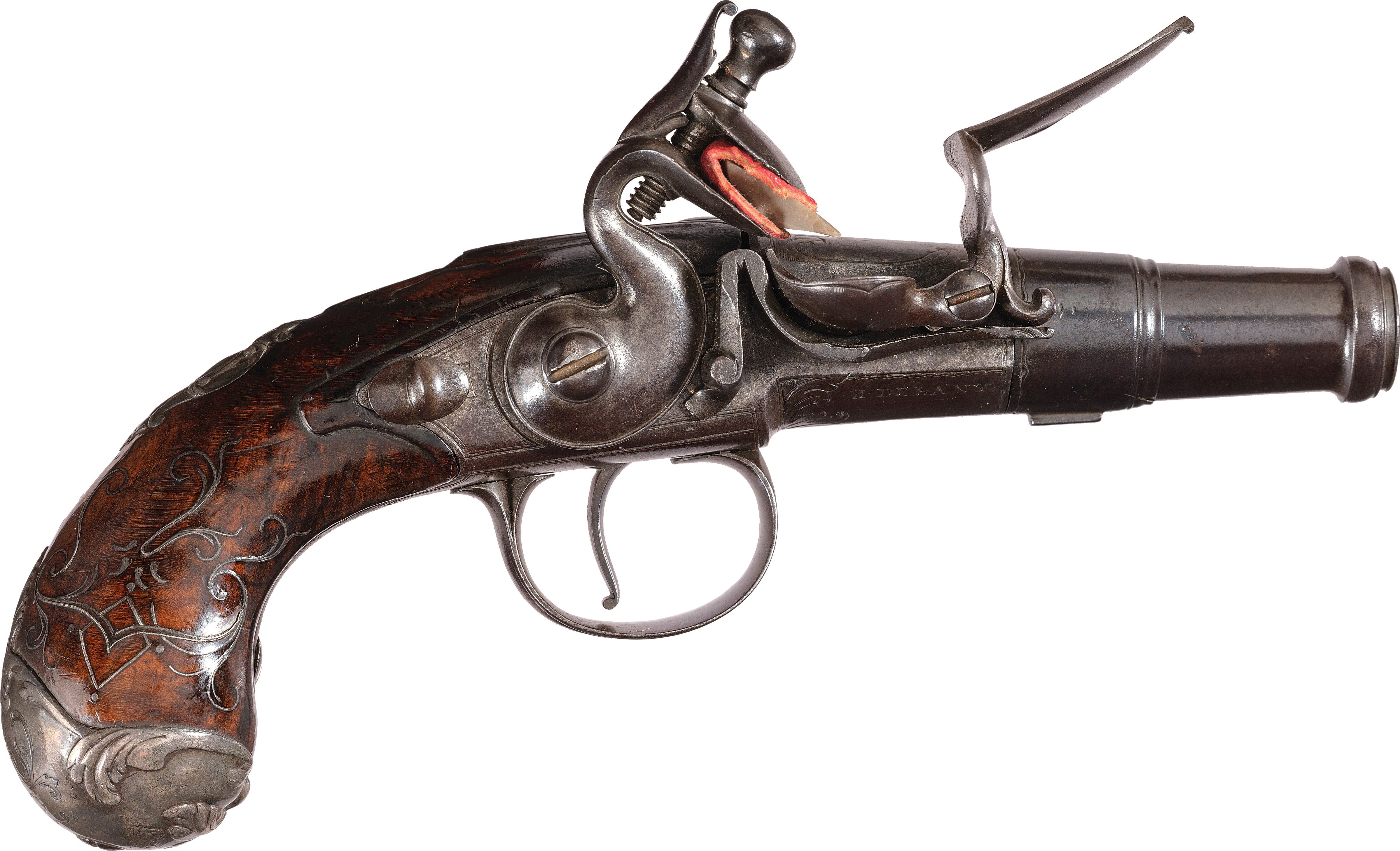 Henry Delany "Queen Anne" Flintlock Pocket Pistol | Rock Island Auction