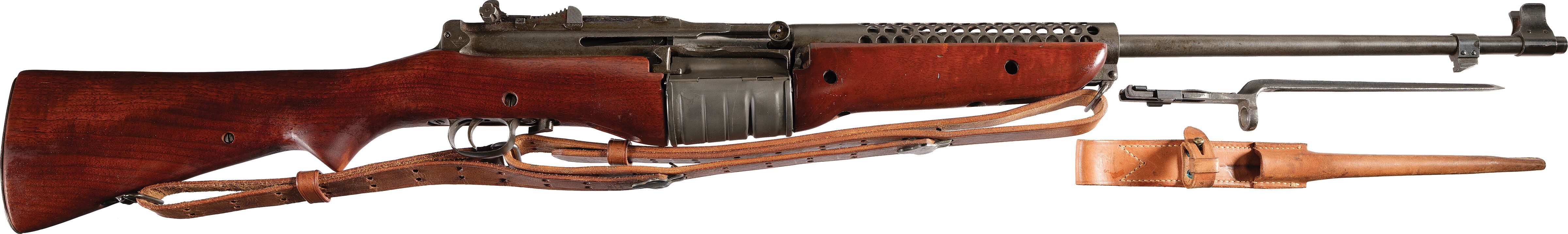 WWII U.S. Johnson Automatics Model 1941 Rifle with Bayonet | Rock ...