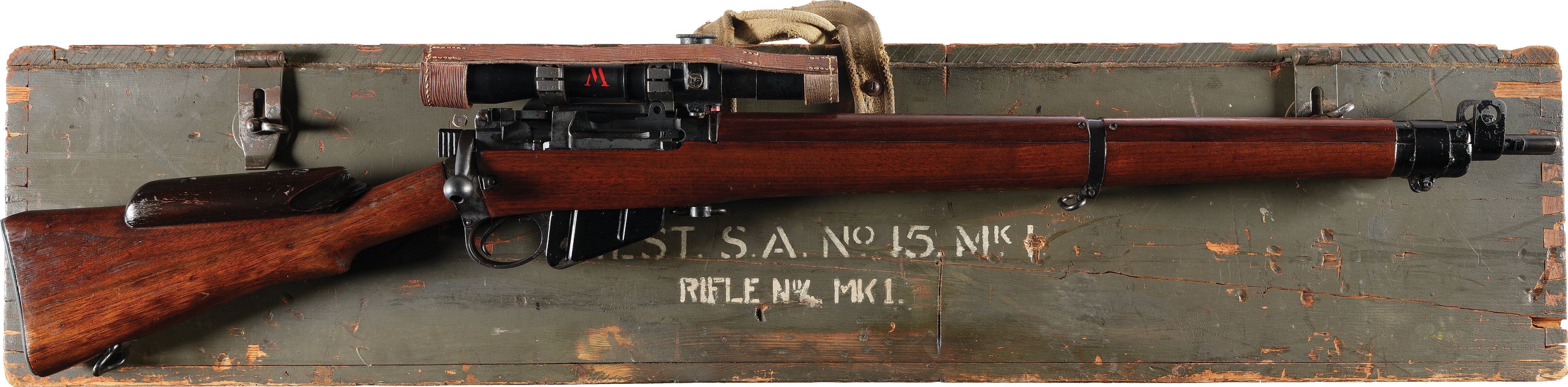 Matching WWII British BSA No. 4 Mk I (T) Sniper Rifle with Chest | Rock ...