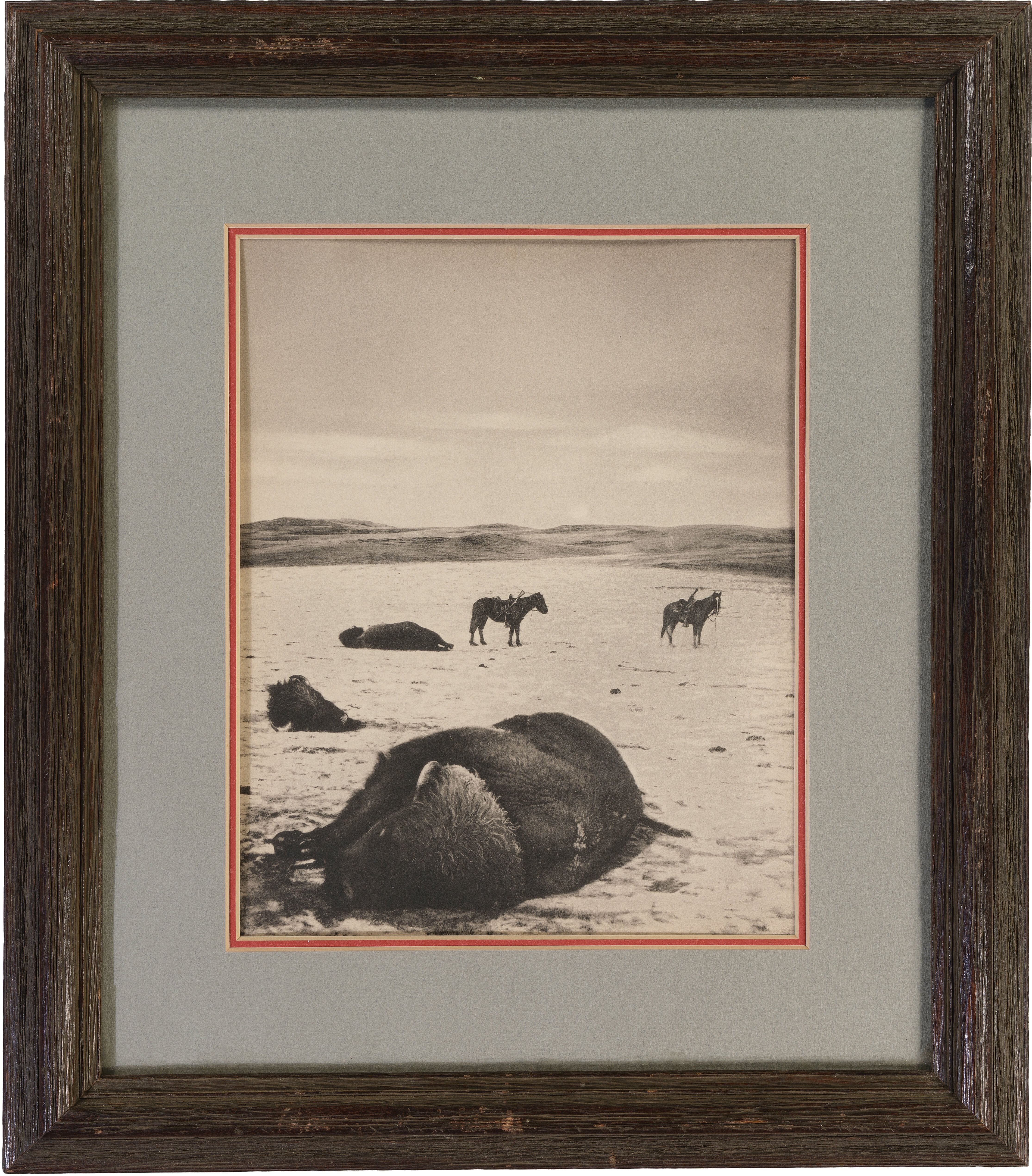 Framed Collotype Print of L.A. Huffman's "After The Chase" | Rock ...