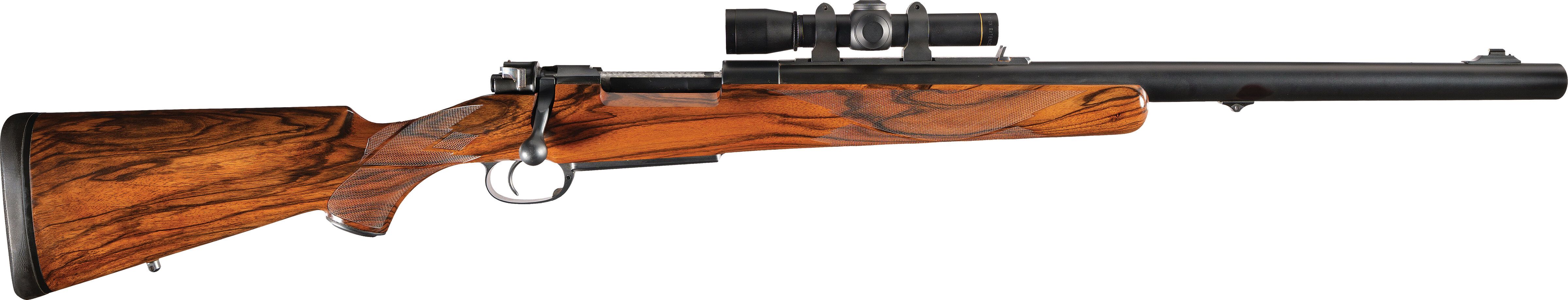 Frank Wells Custom Bolt Action Rifle in .585 Wells with Scope | Rock ...